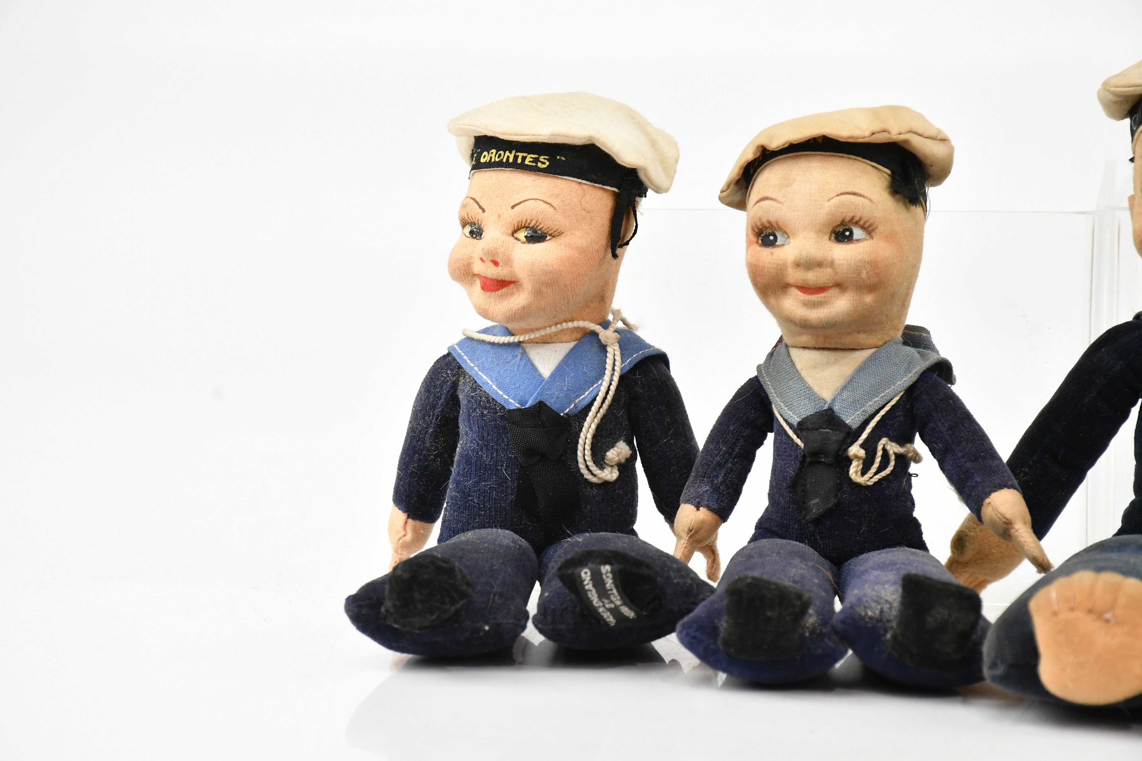 Lot 2097 - NORAH WELLING; five vintage sailor dolls,