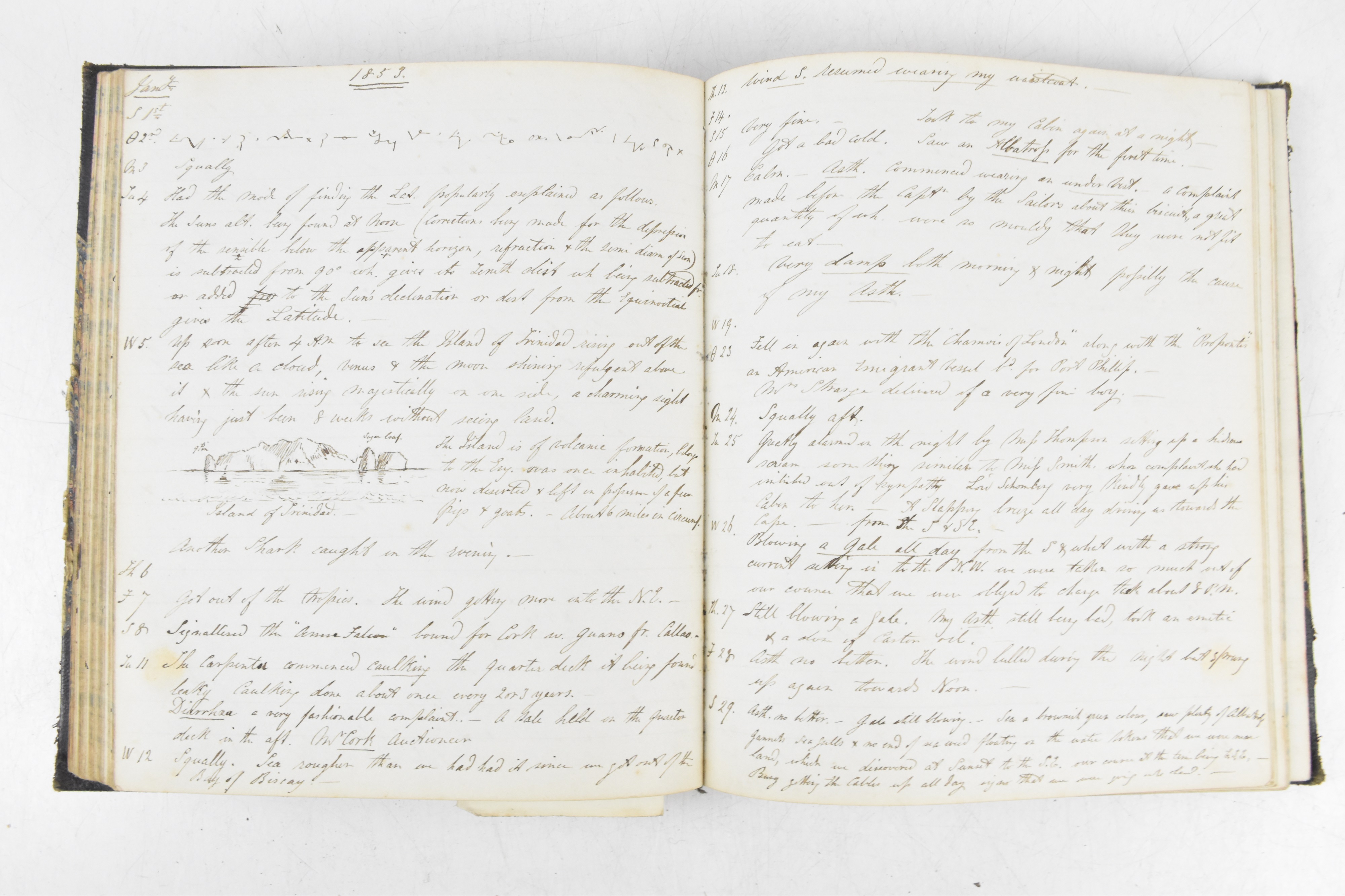 Lot 329 - A 19th century handwritten diary in an