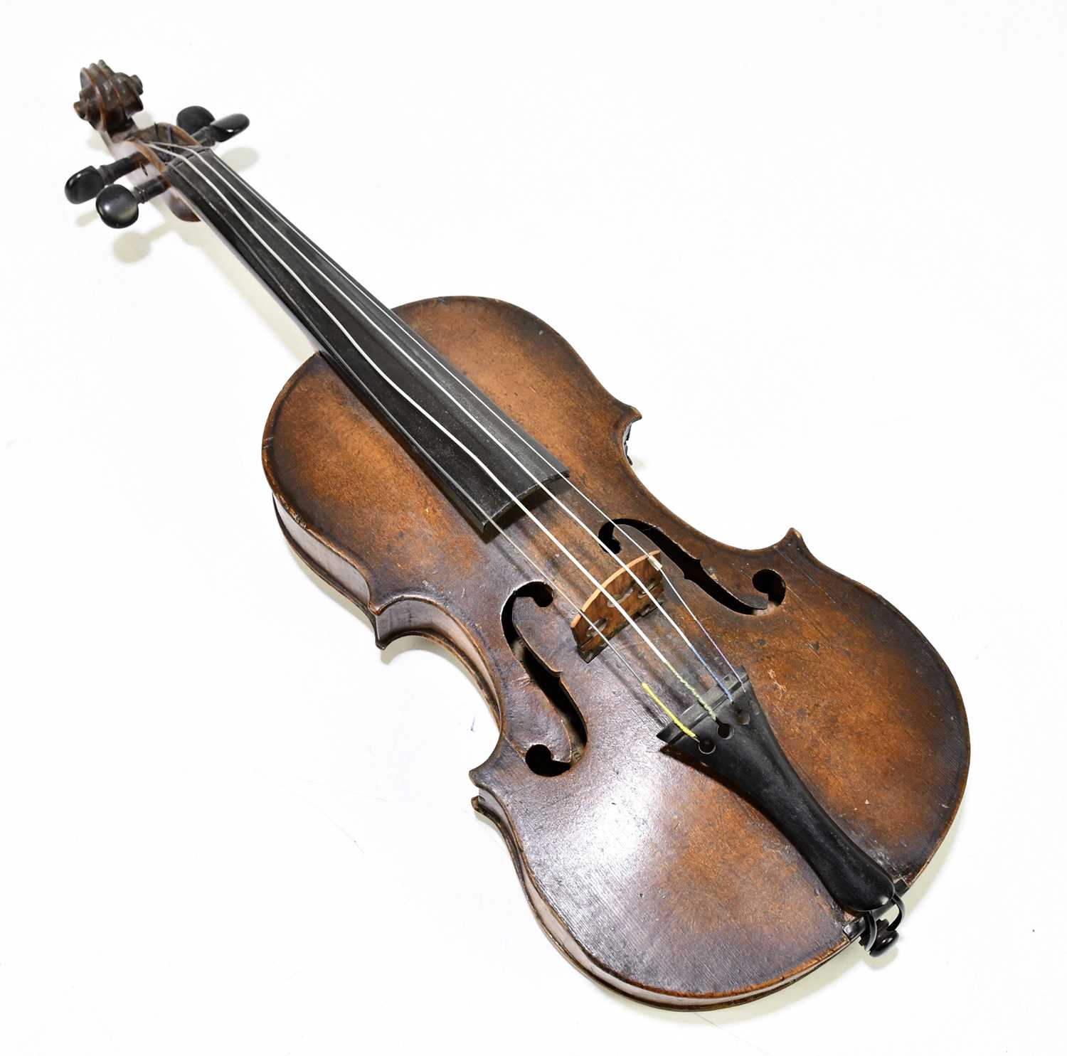 Lot 1016 - A quarter size German violin, with spurious