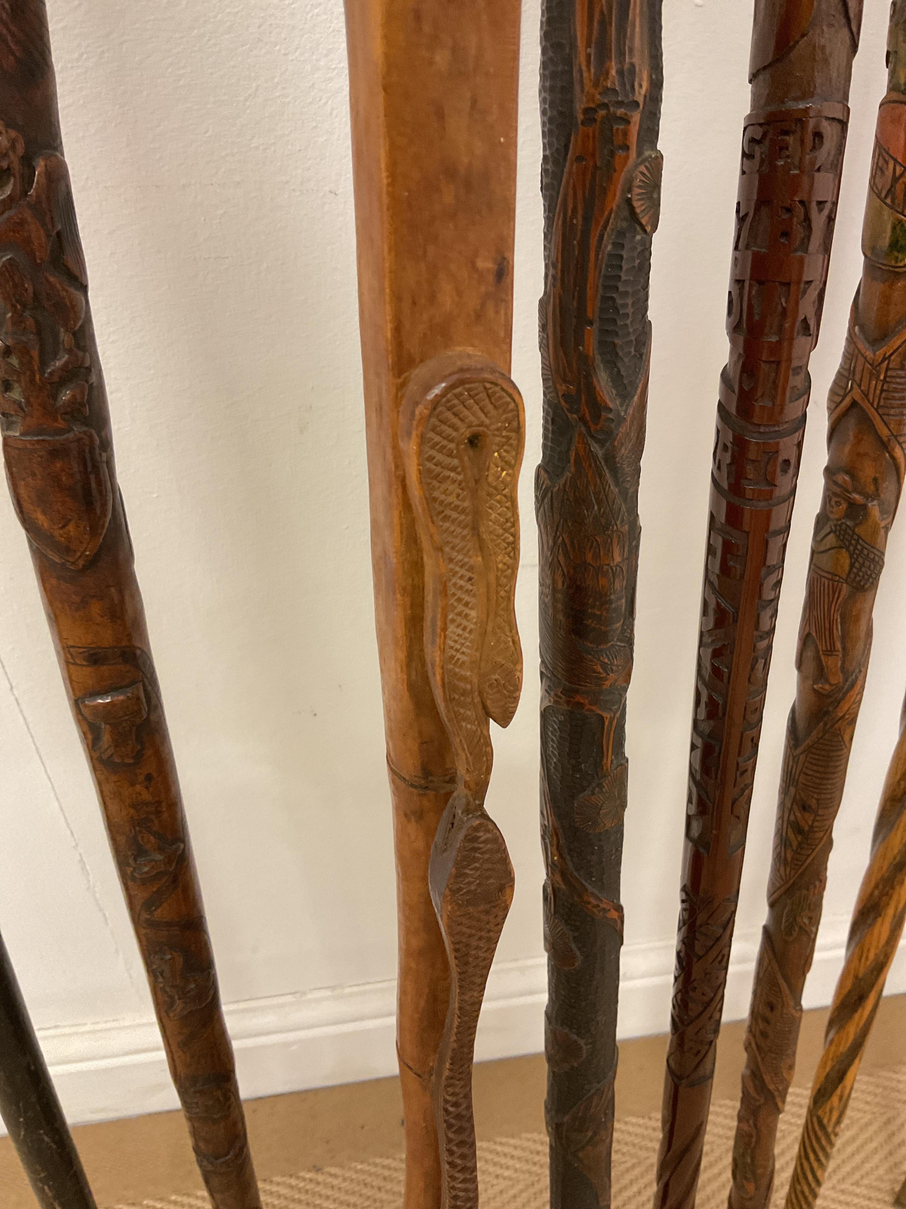 Lot 6 - A good collection of walking sticks and