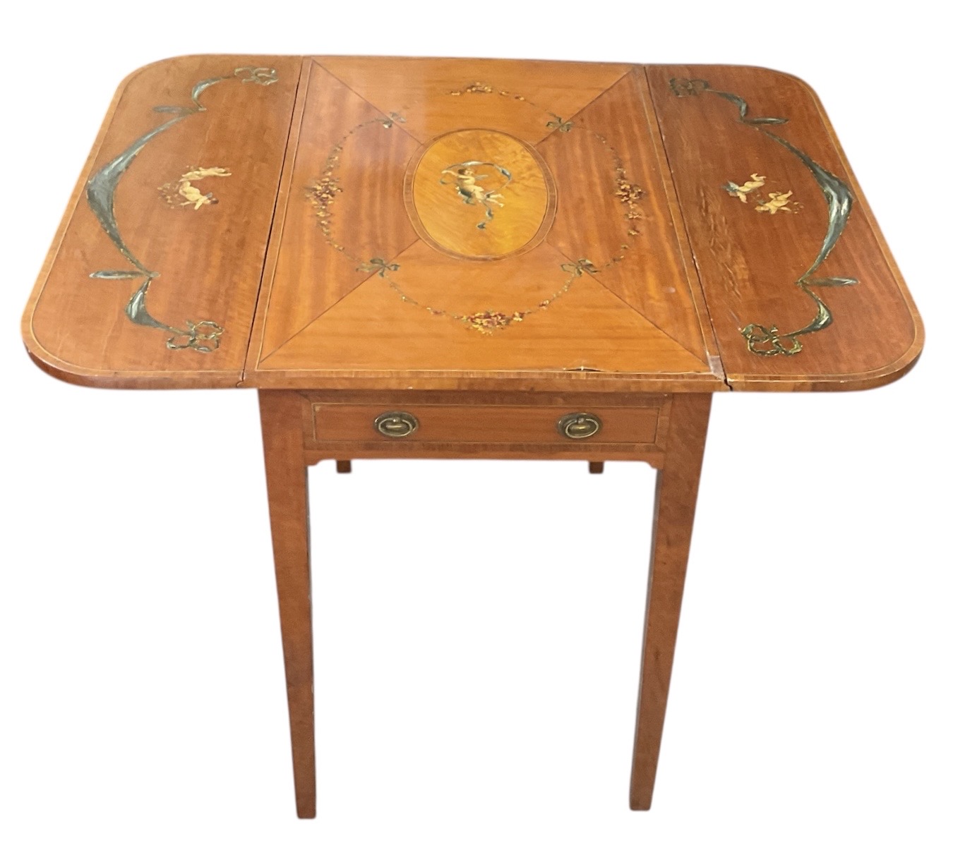 Lot 11 - A 19th century Sheraton Revival painted