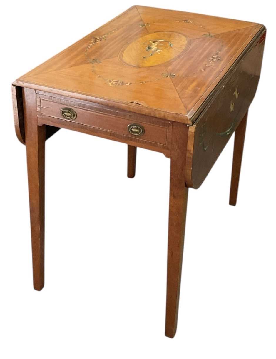 Lot 35 - A 19th century Sheraton Revival painted