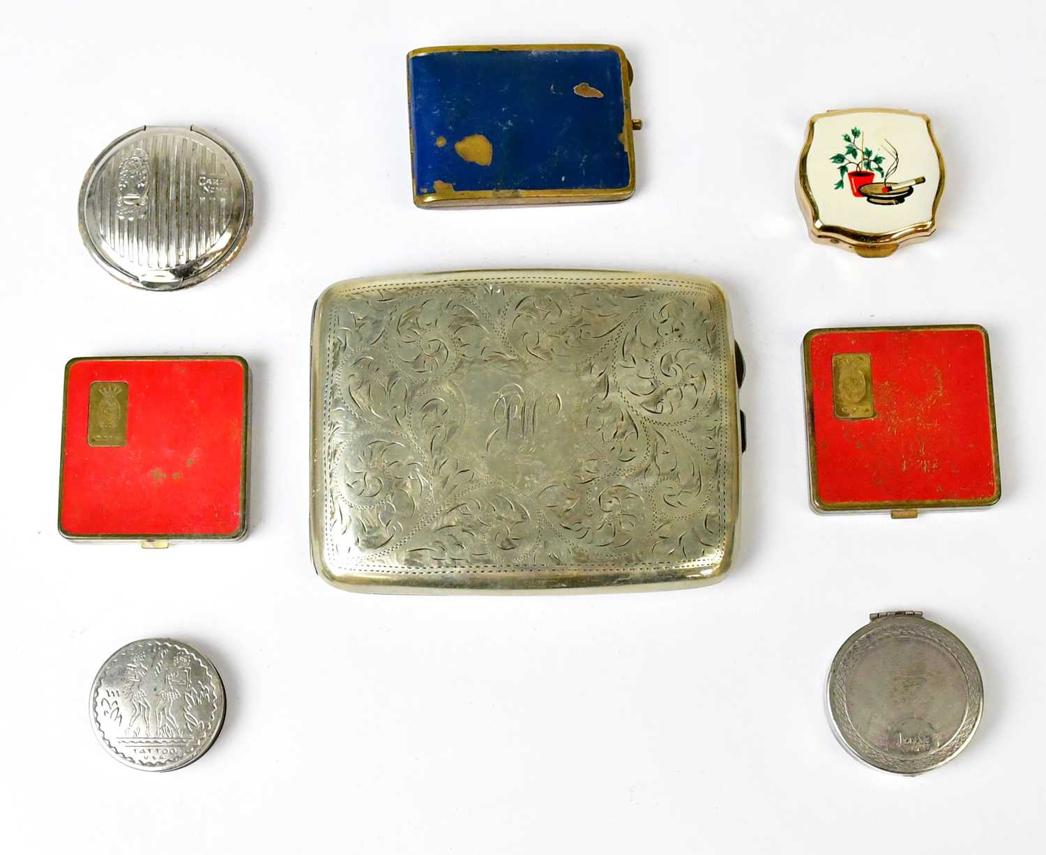 Lot 255 - A mixed lot of vintage miniature compacts,