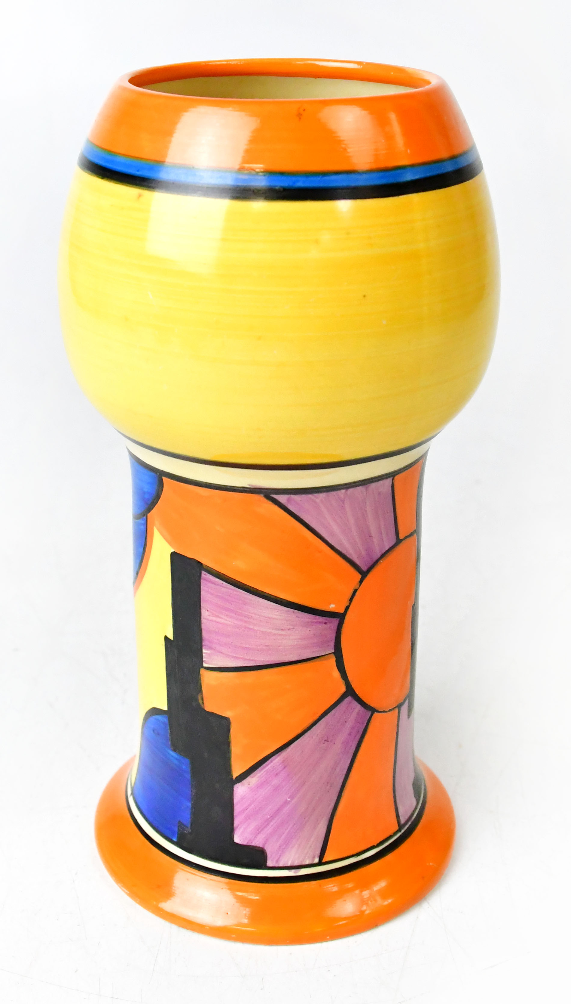 Lot 143 - CLARICE CLIFF; a Bizarre 'Sun Ray' pattern