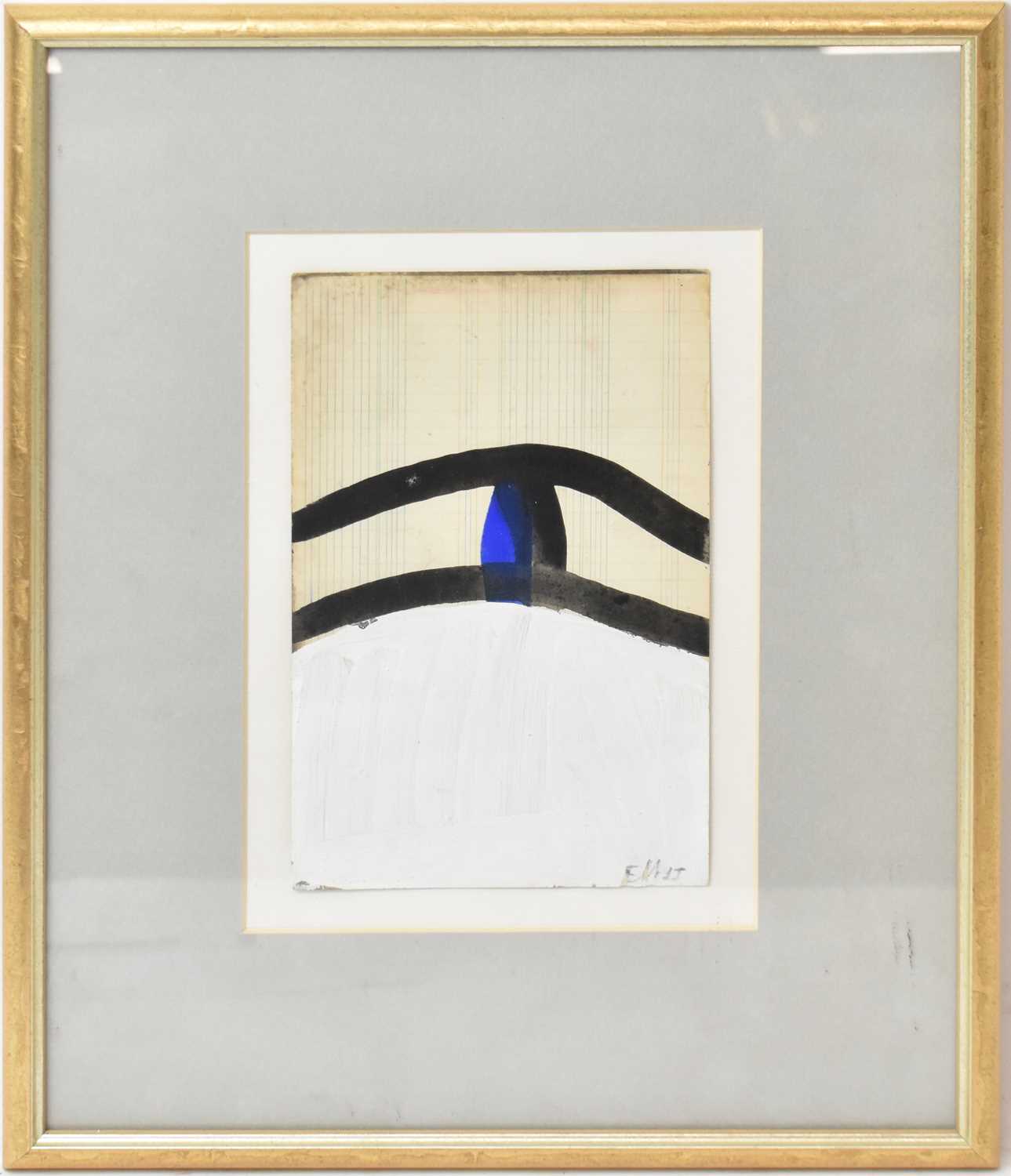 Lot 201 - ELLIS; abstract composition on lined paper,
