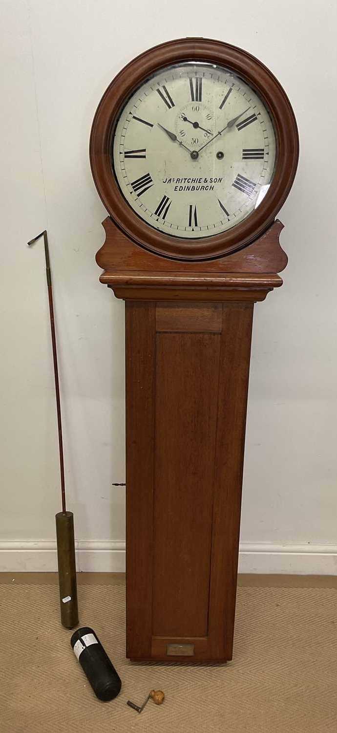 Lot 2704 - A 19th century railway regulator wall clock,
