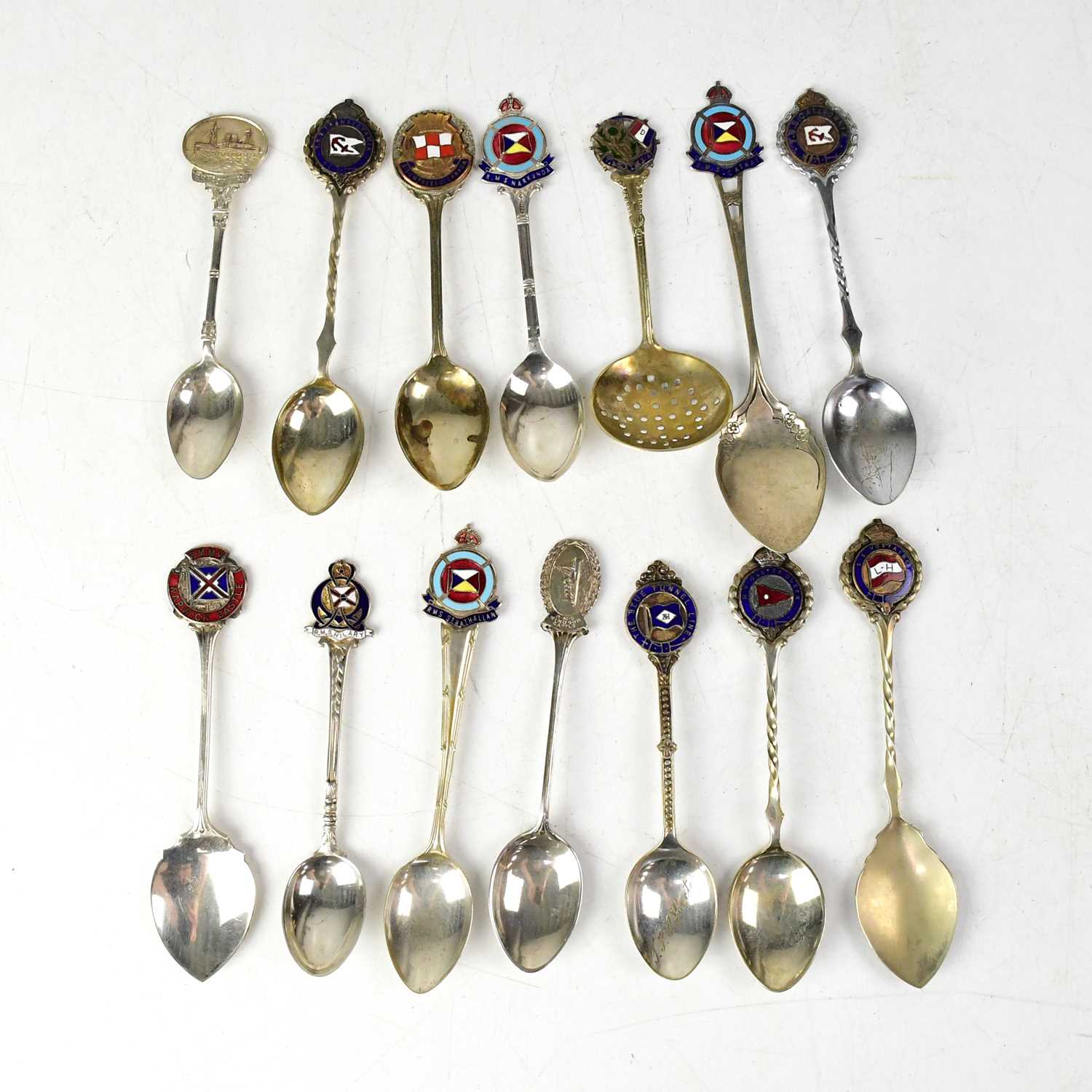 Lot 236 - Fourteen shipping line collectors' spoons,