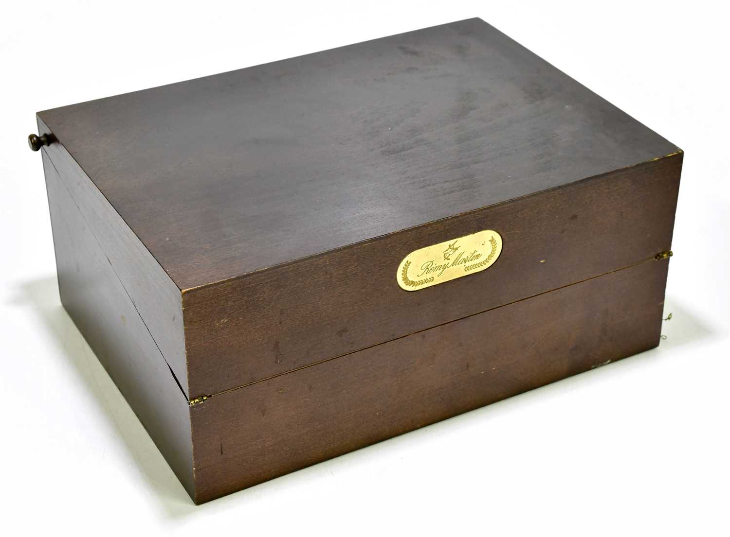 Lot 2037 - REMY MARTIN; a stained wooden writing slope,