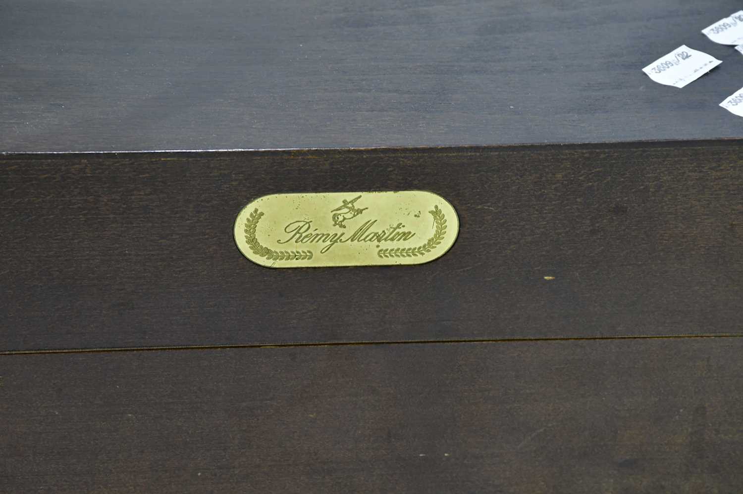 Lot 2037 - REMY MARTIN; a stained wooden writing slope,