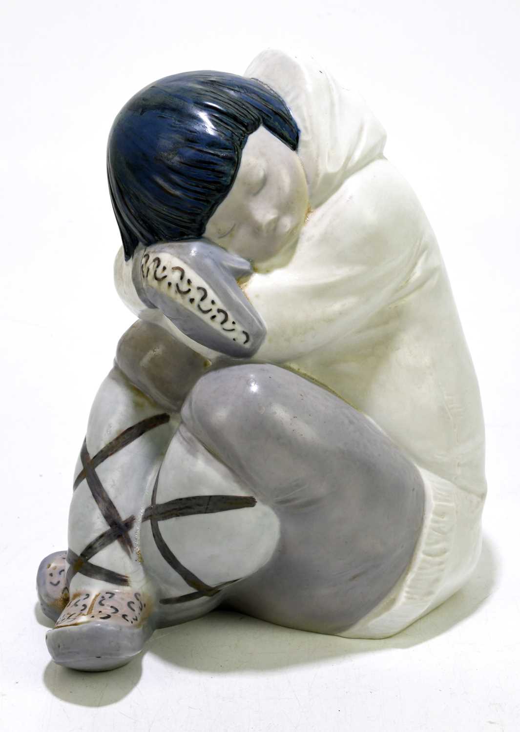Lot 629 - LLADRO; a figure of a sleeping Inuit, height