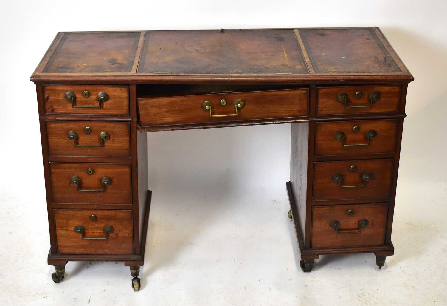 Lot 1578 - A 29th century mahogany nine drawer