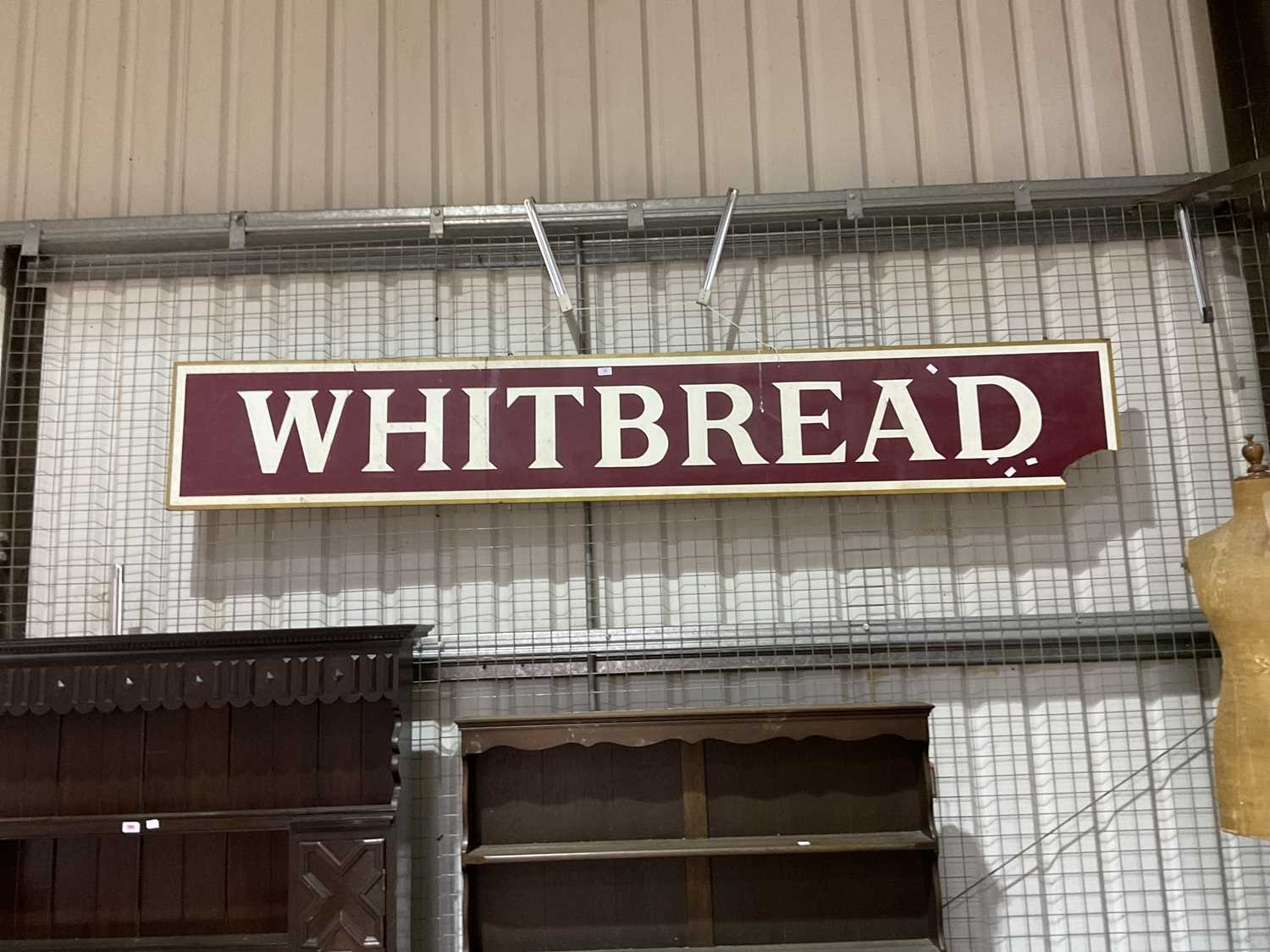 Lot 184 - A large advertising sign 'Whitbread' on