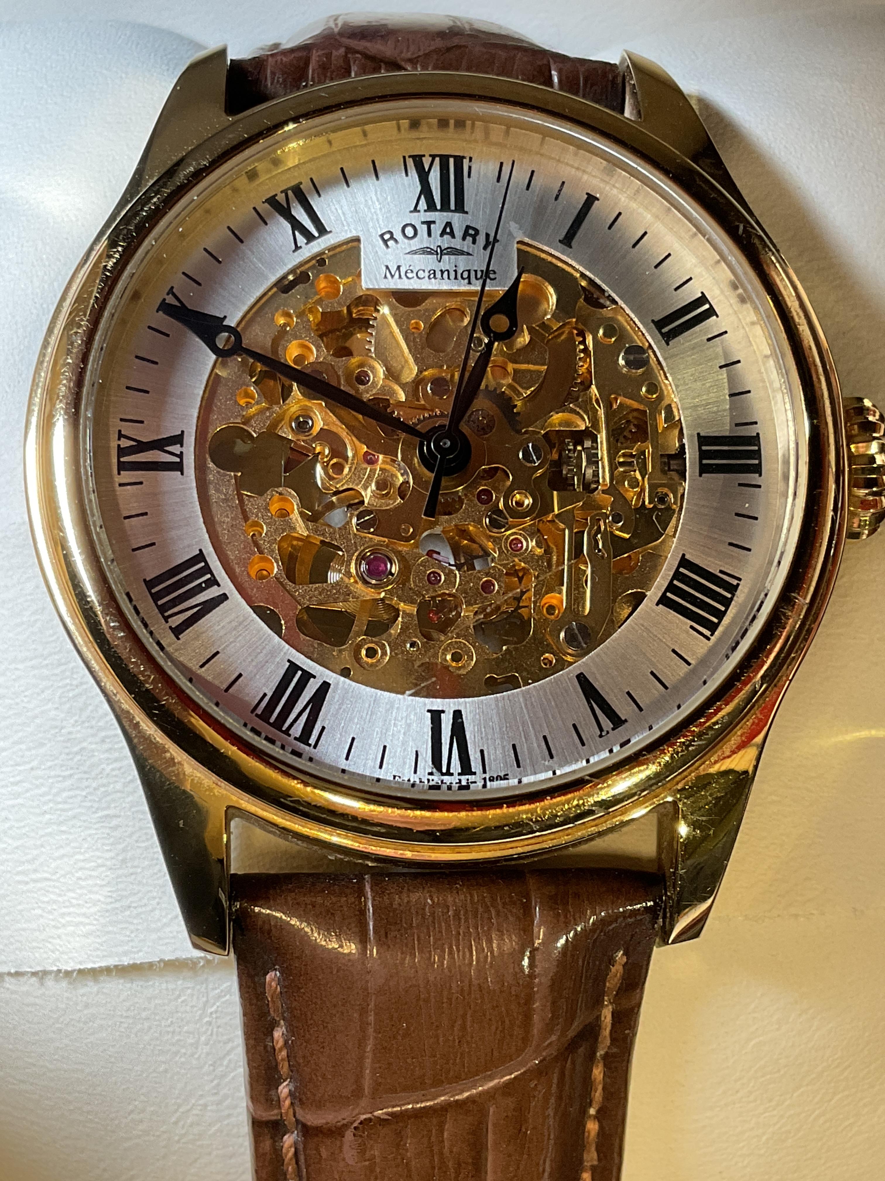 Lot 622 - ROTARY, an automatic skeleton watch, and a