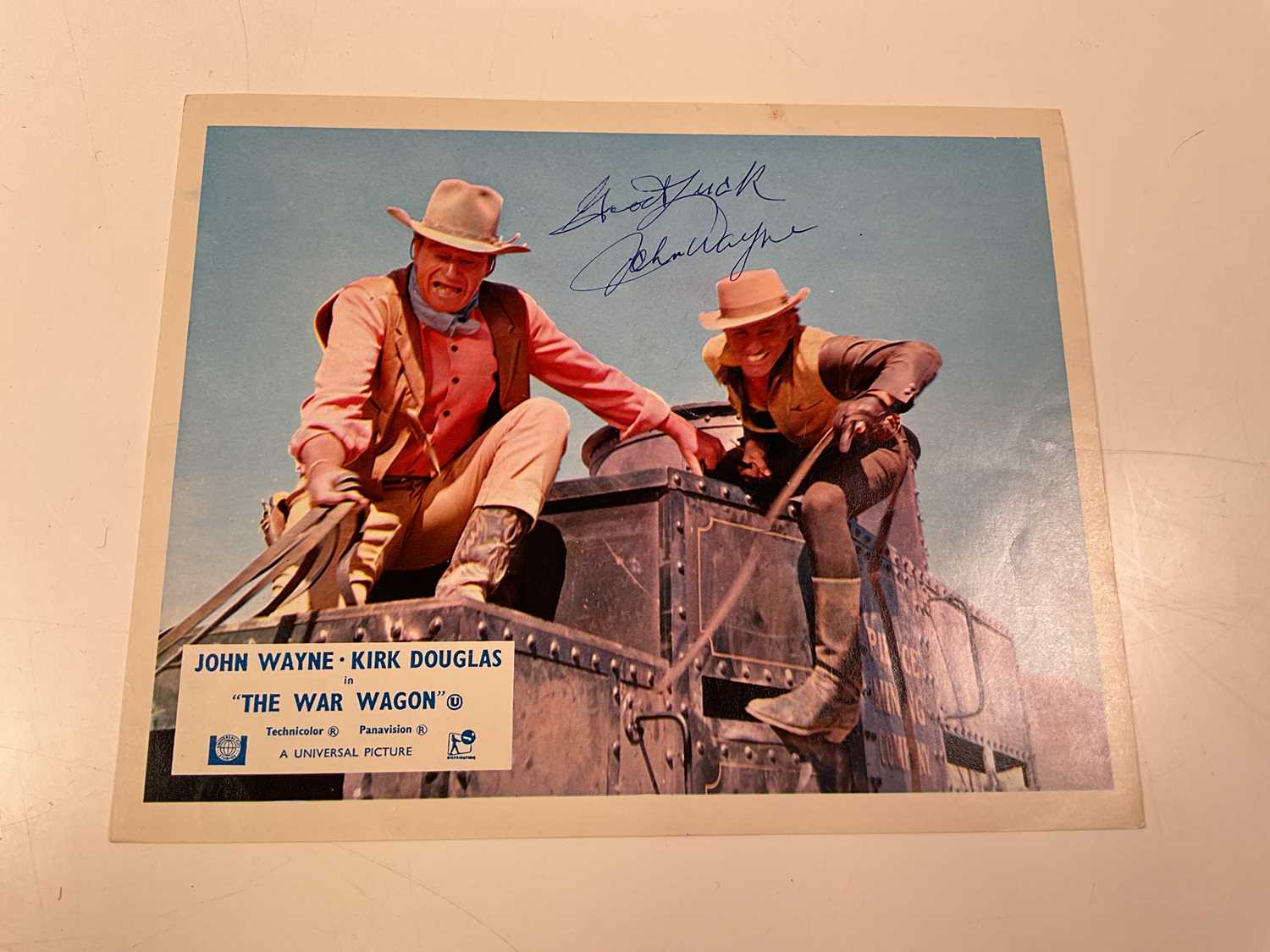 Lot 2132 - JOHN WAYNE; a promotional colour photograph