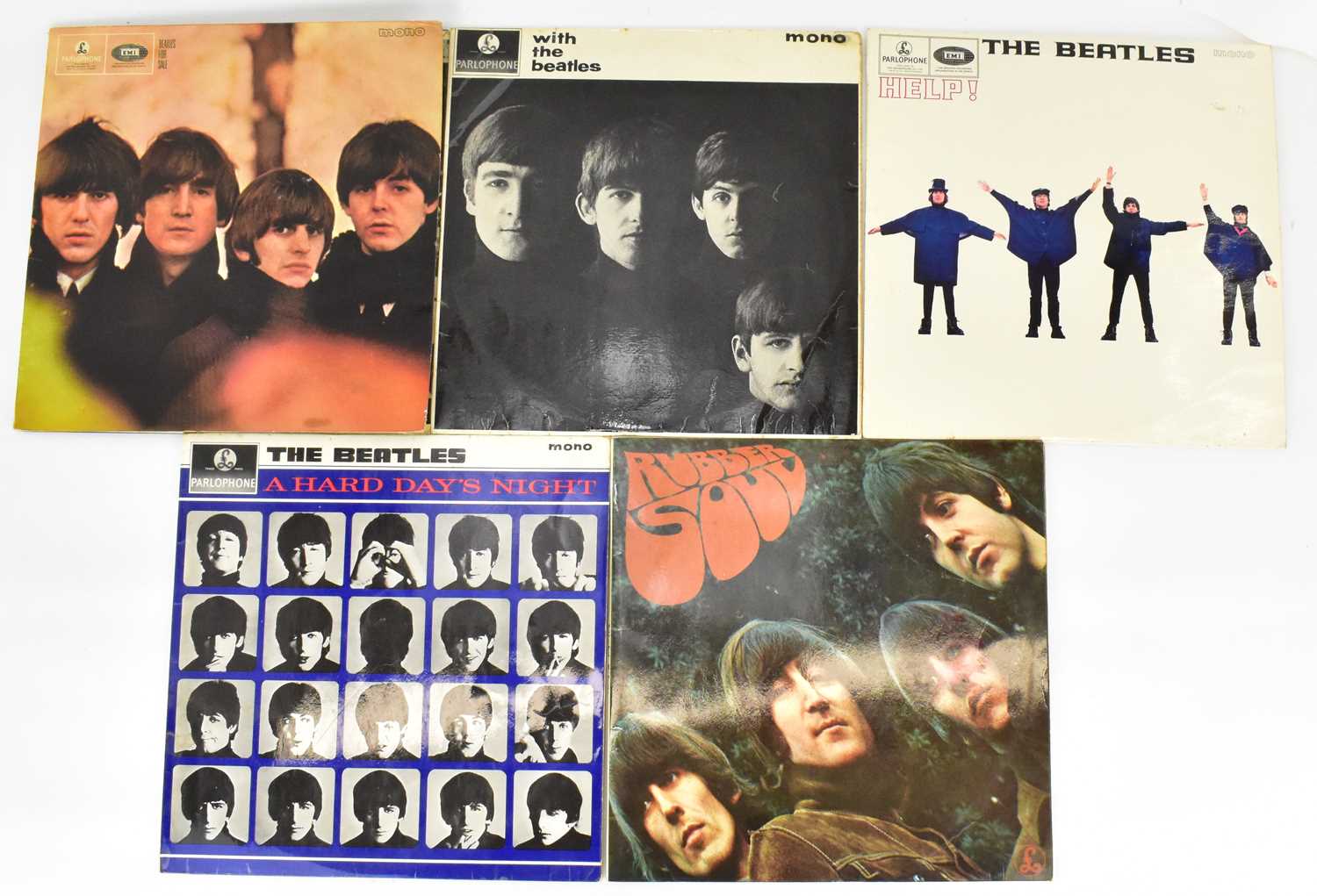 Lot 434 - THE BEATLES; five albums comprising 'A Hard