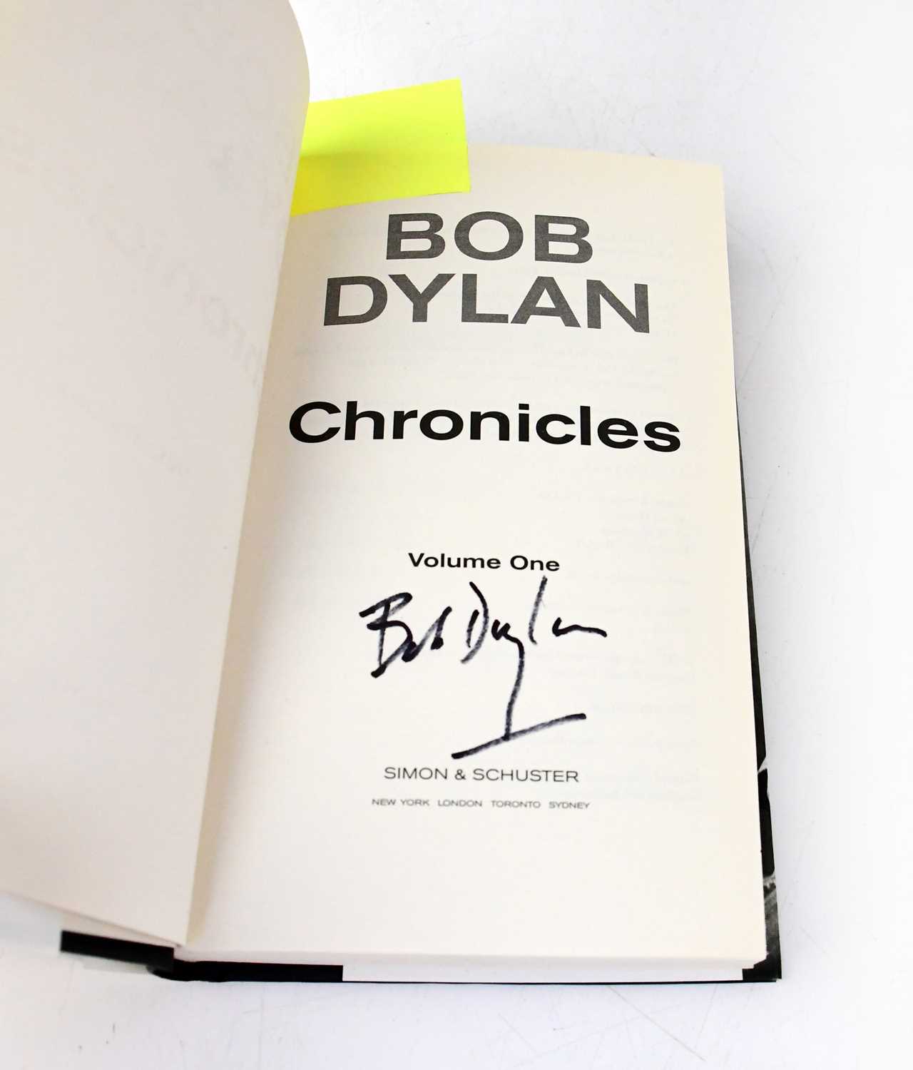 Lot 507 - BOB DYLAN; 'Chronicles Volume One', bearing