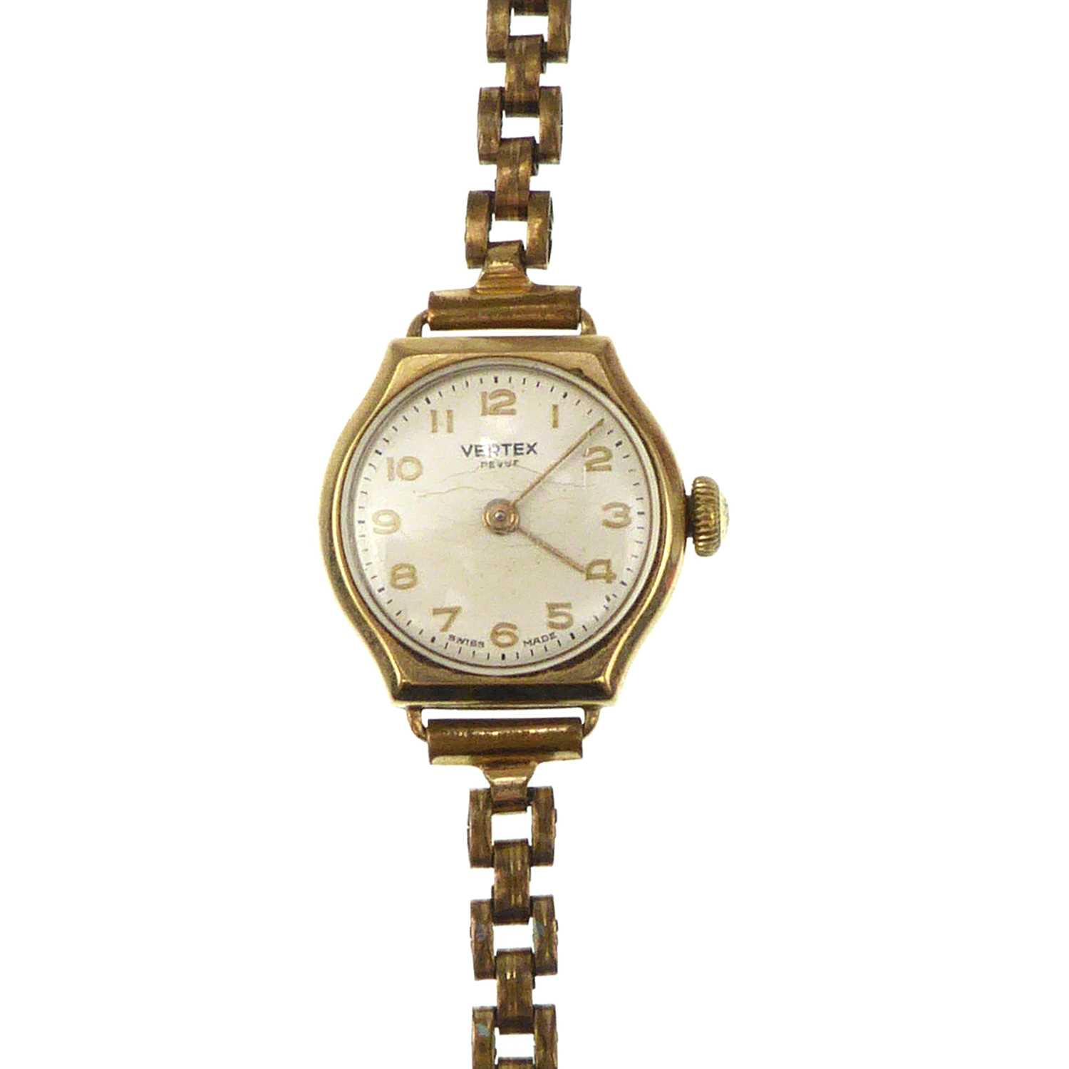 Lot 1107 - VERTEX; a ladies' vintage Revue wristwatch,