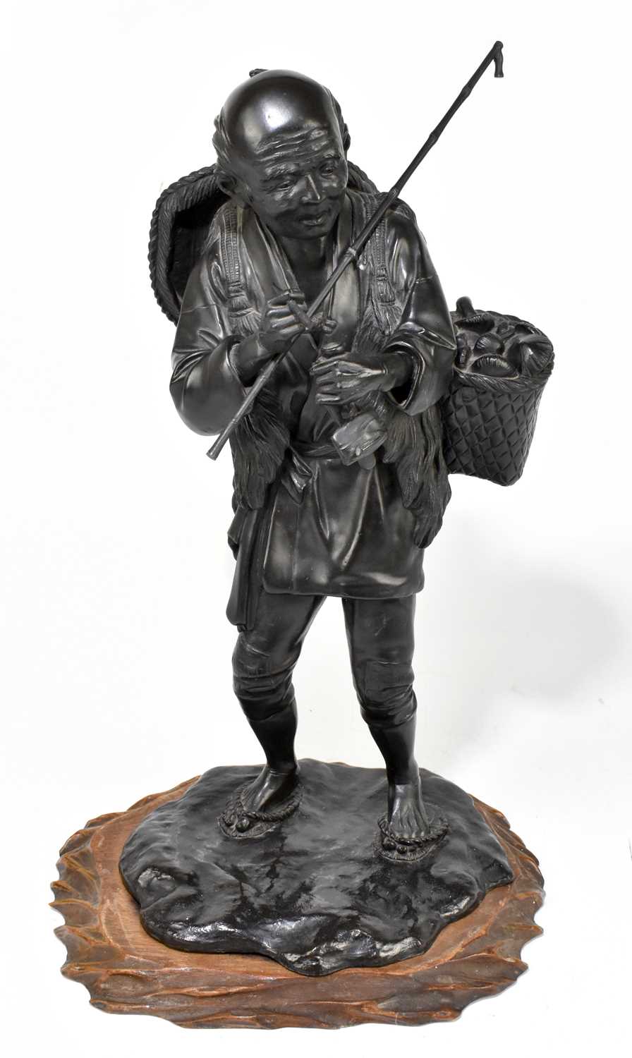 Lot 2615 - A large Japanese Meiji period bronze figure