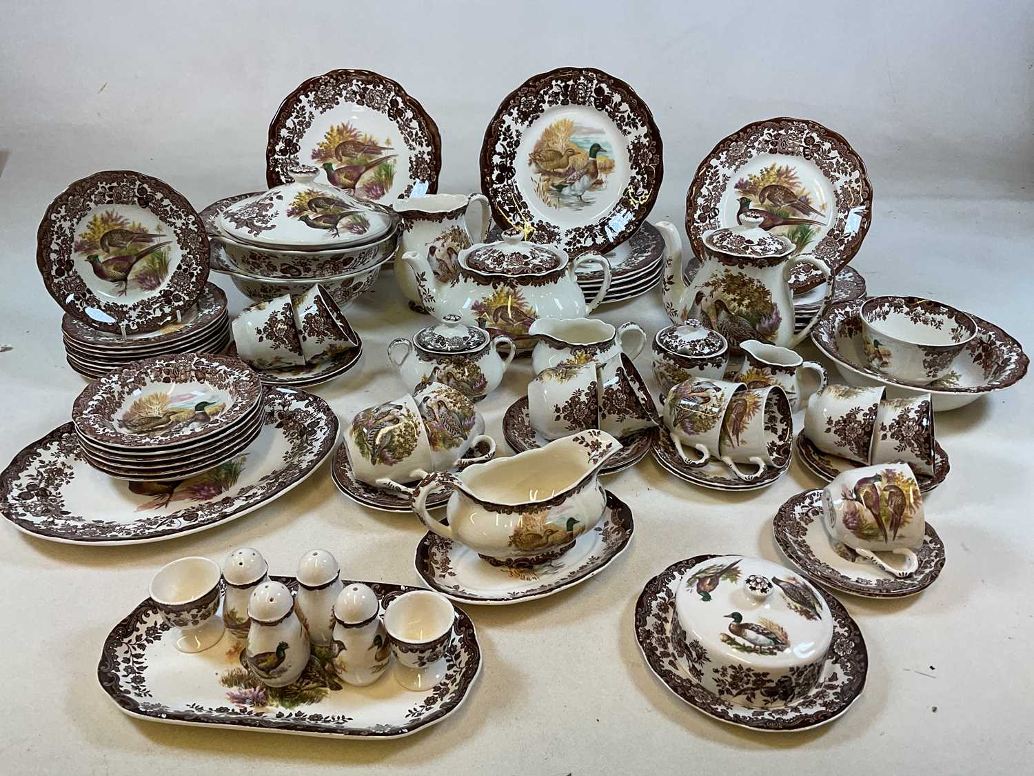 Lot 228 - PALISSY; a quantity of dinner ware including,