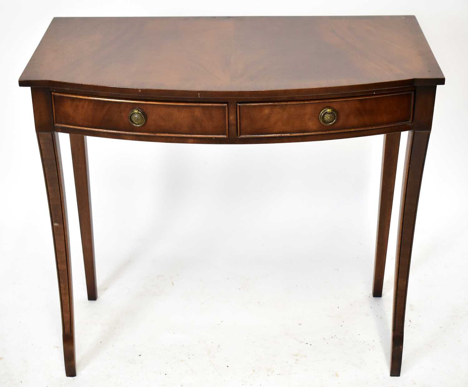 Lot 1754 - A reproduction mahogany two drawer