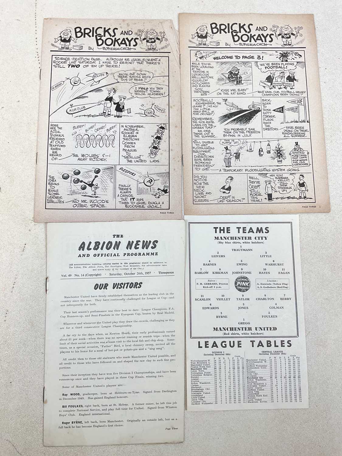 Lot 47 - MANCHESTER UNITED F.C; two 'Bricks and Bokays'