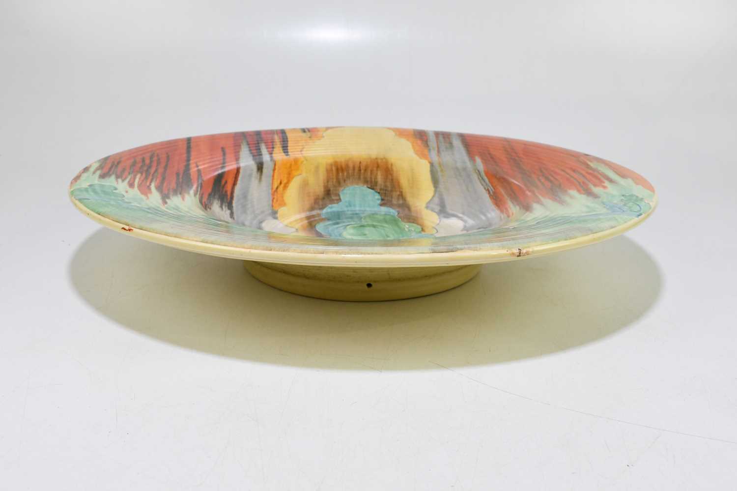 Lot 200 - CLARICE CLIFF; a rare 18" wall charger,