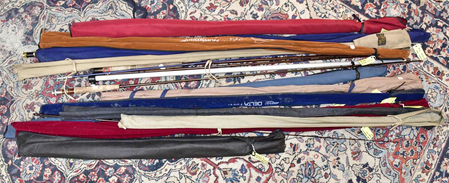 Lot 2530 - A group of mainly fly fishing rods to