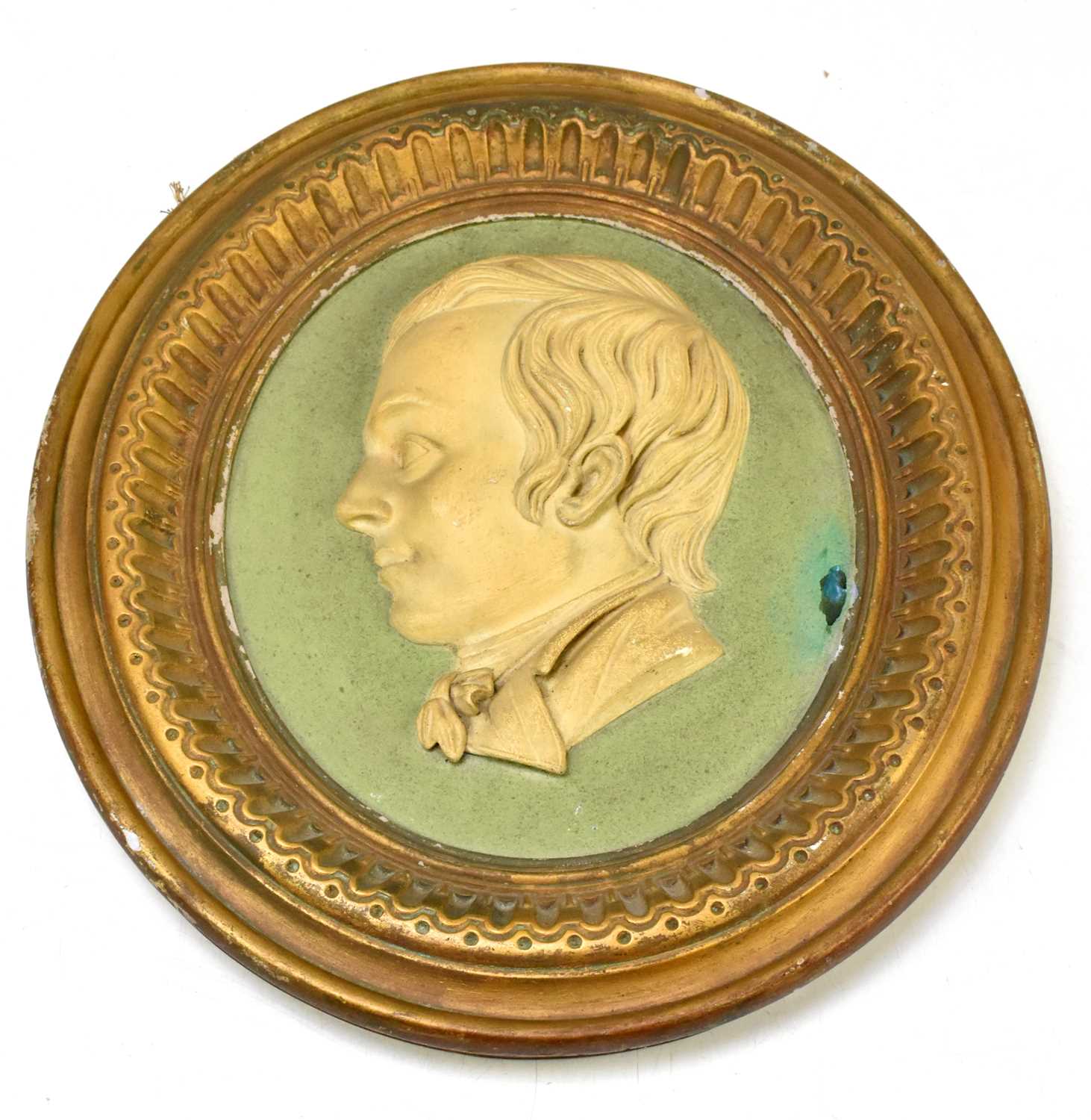 Lot 59 - ROBERT BURNS; an unusual painted plaster oval