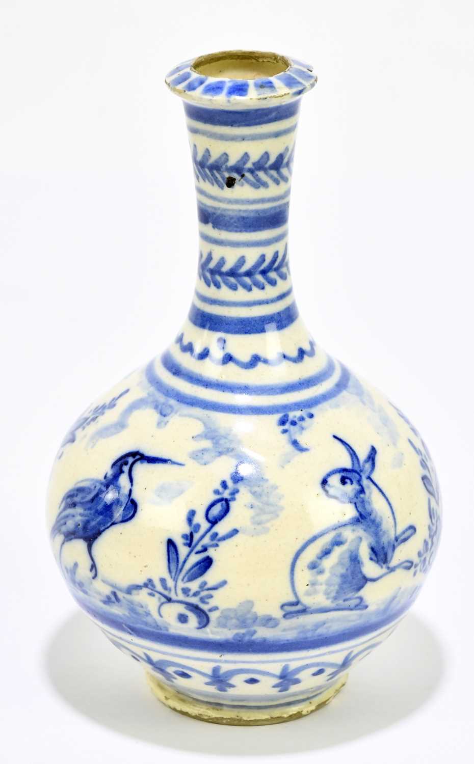 Lot 2310 - A Middle Eastern pottery blue and white