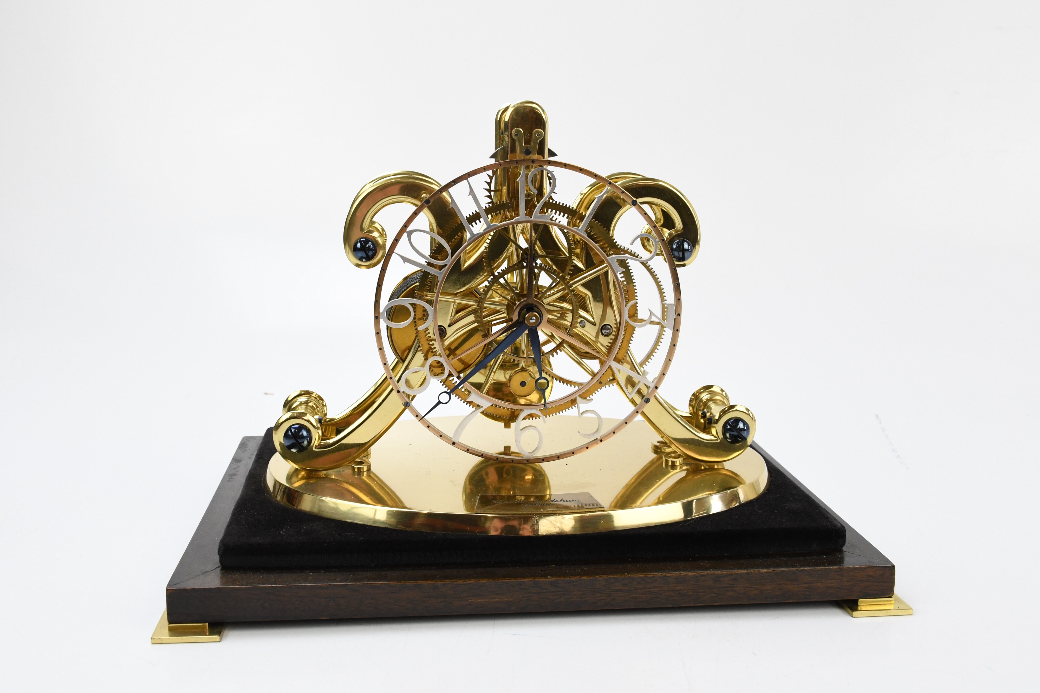 Lot 2688 - CHARLES FRODSHAM; a brass skeleton clock,