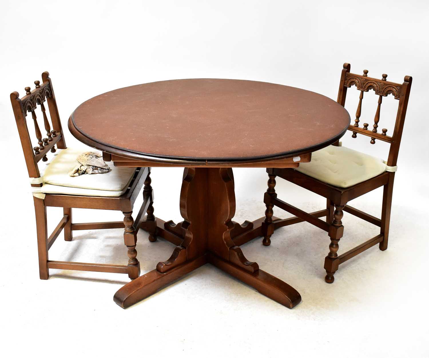 Lot 70 - ERCOL; an extending 'Old Colonial' circular