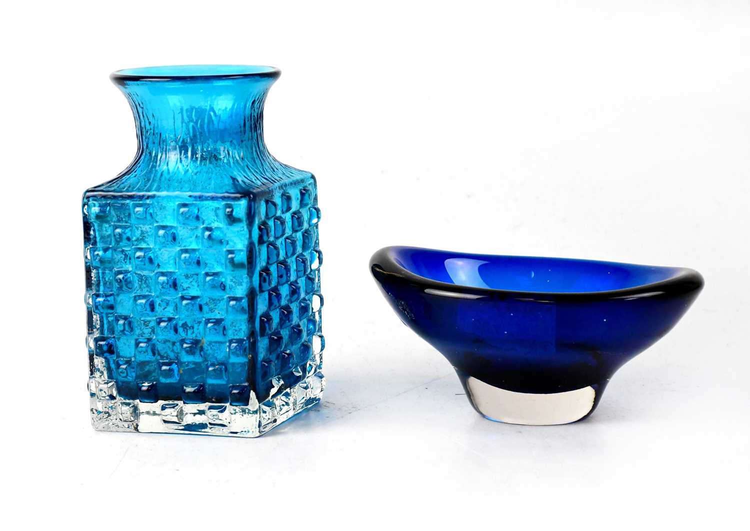 Lot 732 - WHITEFRIARS; an indigo blue elliptical bowl,