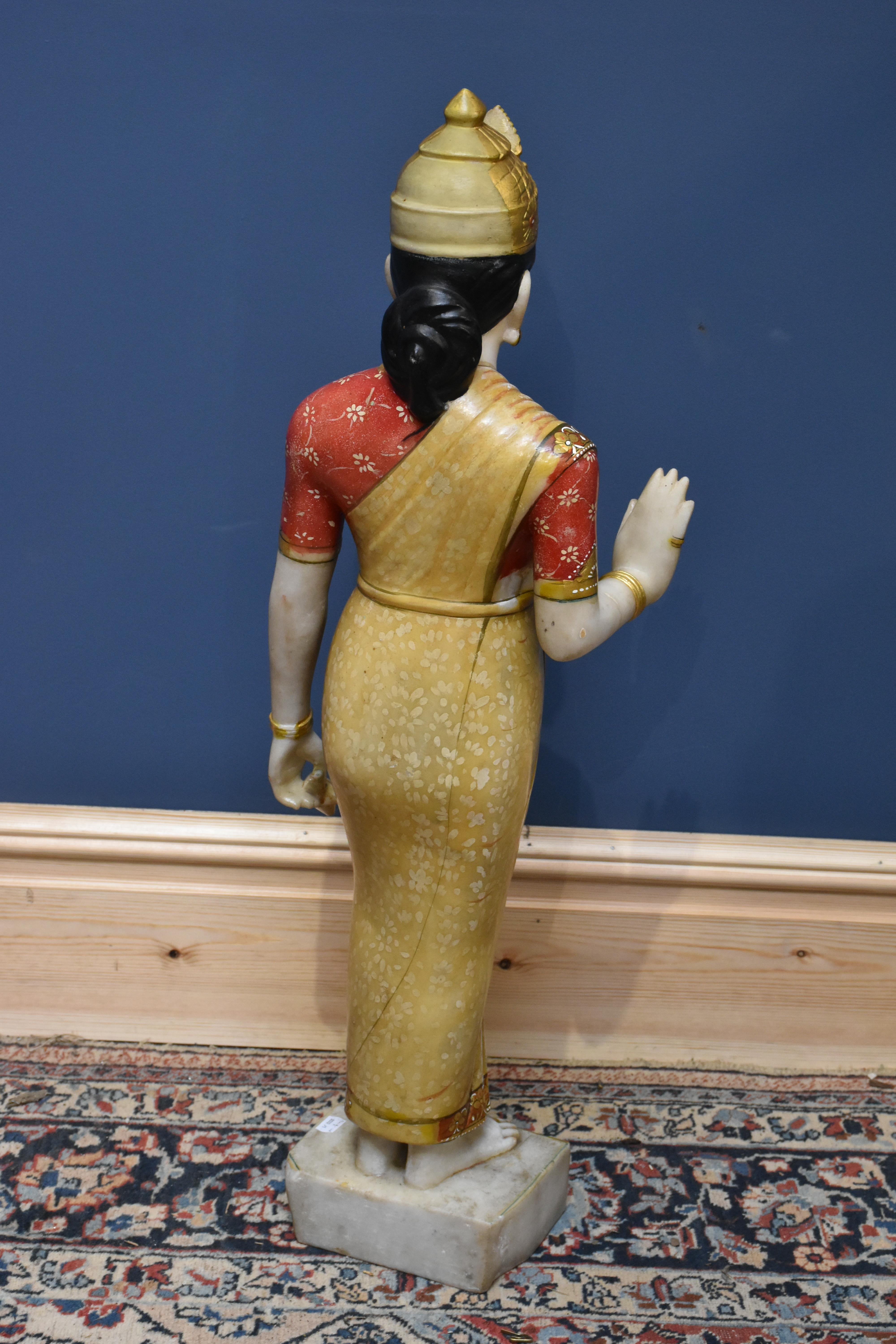 Lot 2307 - A Thai carved stone Krishna idol figure,