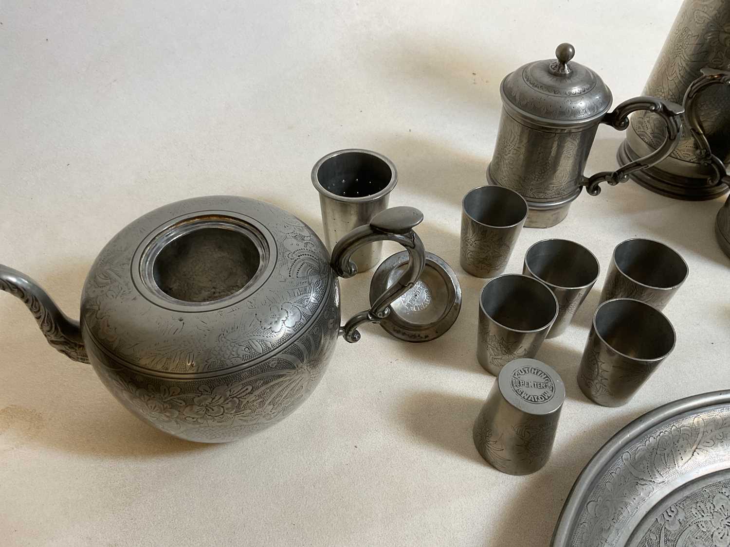 Lot 274 - A group of Swatow Chinese pewter.