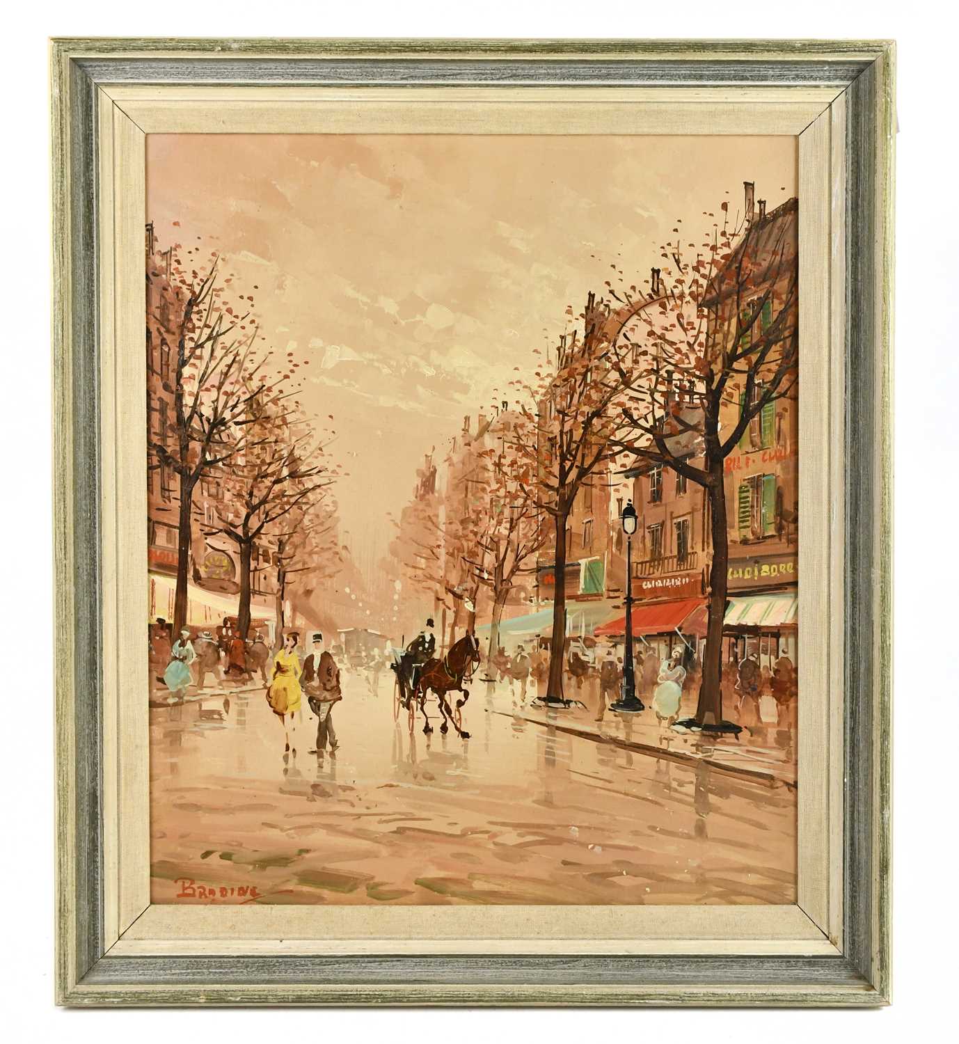 Lot 1676 - BRODINE; oil on canvas, Parisian street