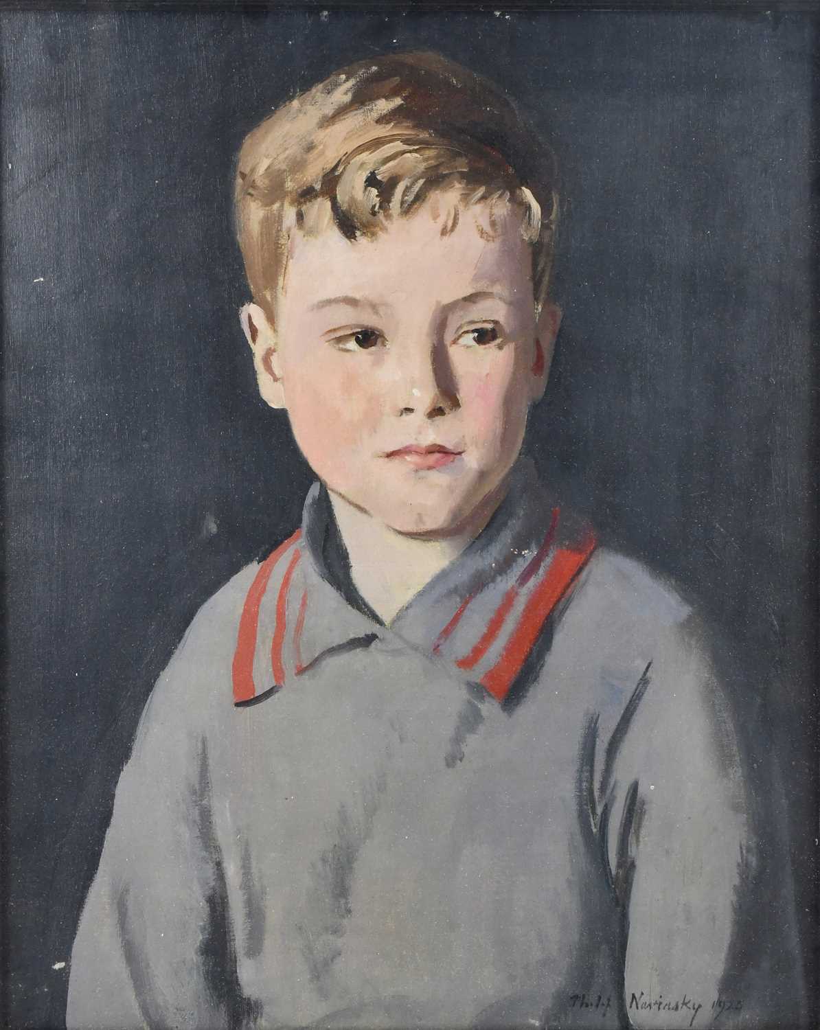 Lot 1690 - PHILIP NAVIASKY; oil on board, portrait of