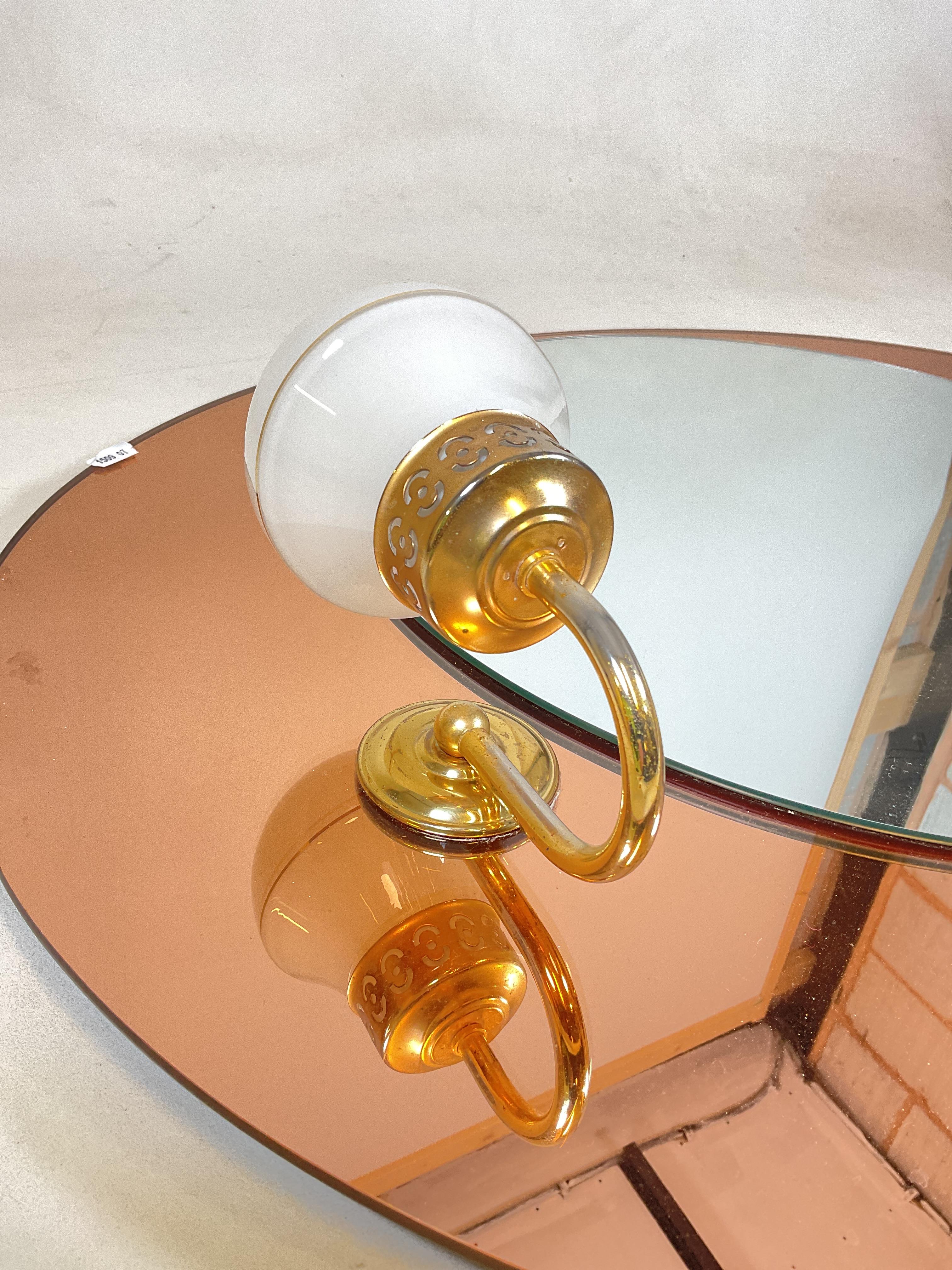 Lot 467 - An Art Deco style mirror with opaque glass