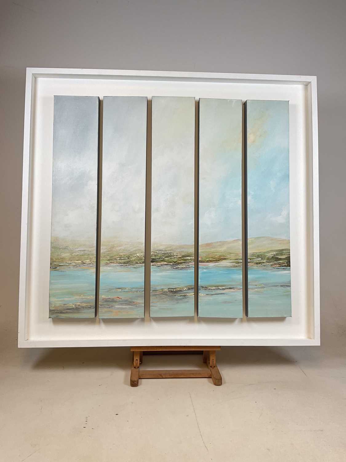 Lot 161 - PHILIP RASKIN; five oils on canvas mounted