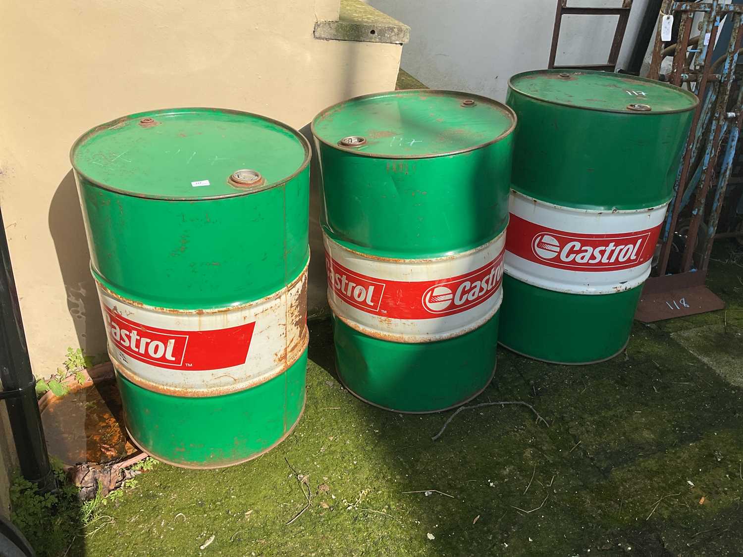 Lot 117 - CASTROL; three advertising oil drums, height