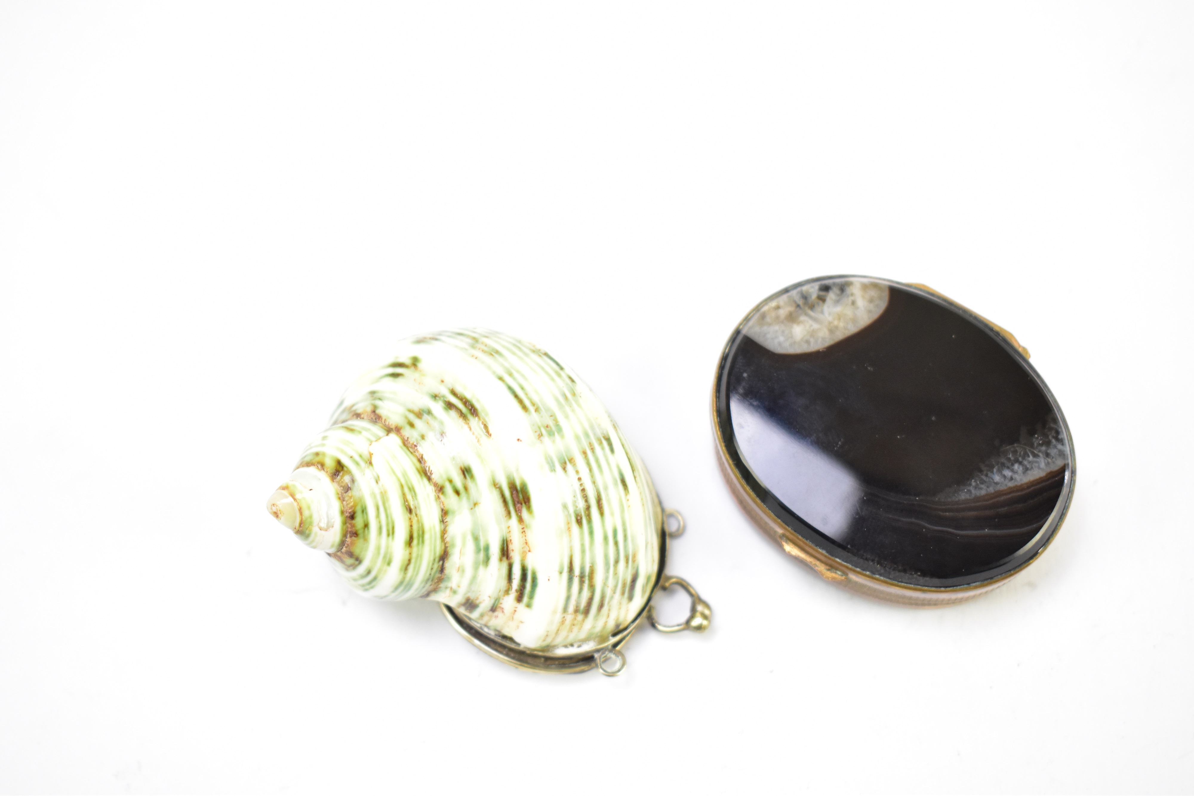 Lot 18 - An early 19th century shell snuff box with