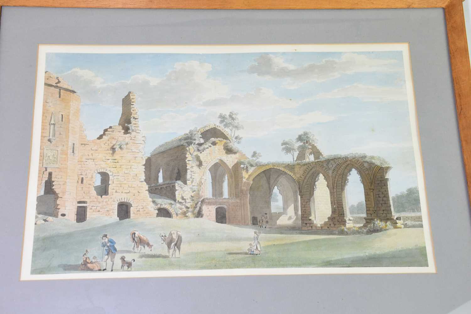 Lot 1572 - JOSEPH WOOD; 19th century pencil drawing,