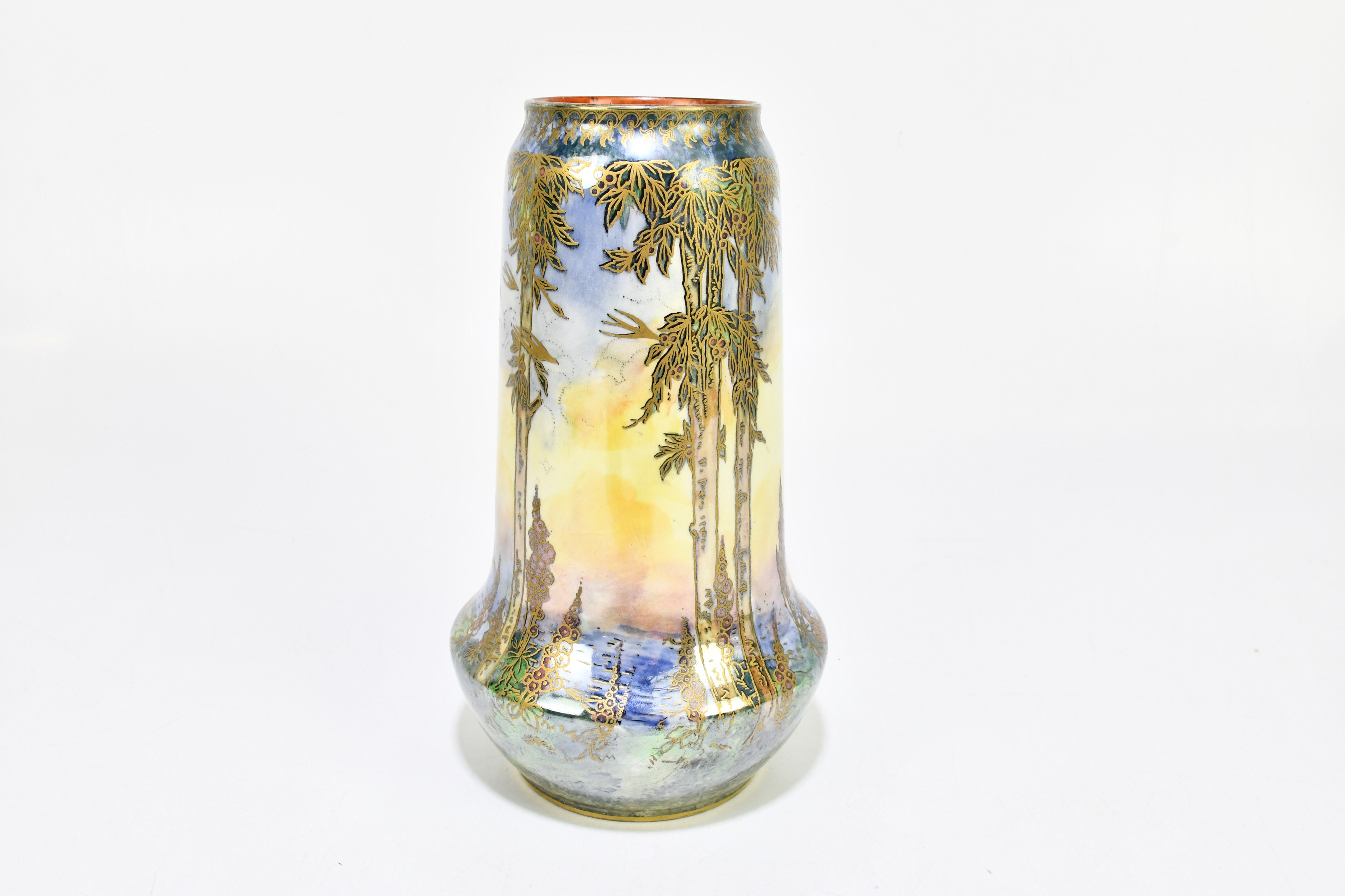 Lot 281 - ROYAL WORCESTER; a Crown Ware Lustre vase