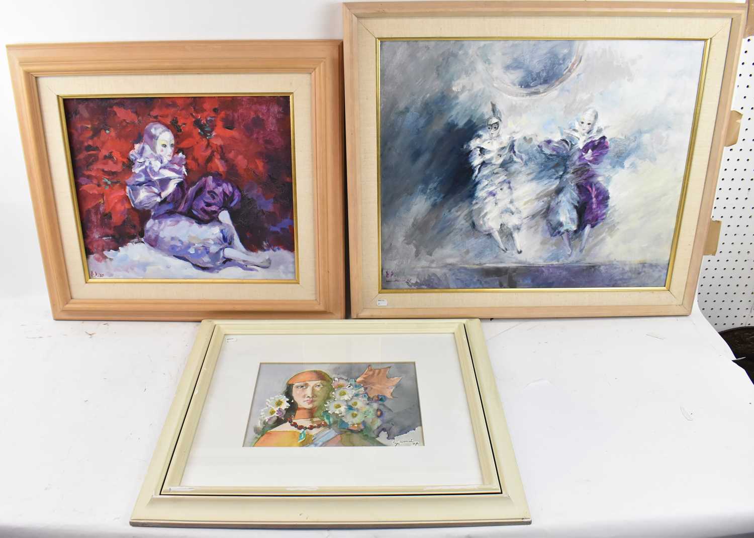Lot 149 - MODERN CHINESE SCHOOL; two oils on canvas,