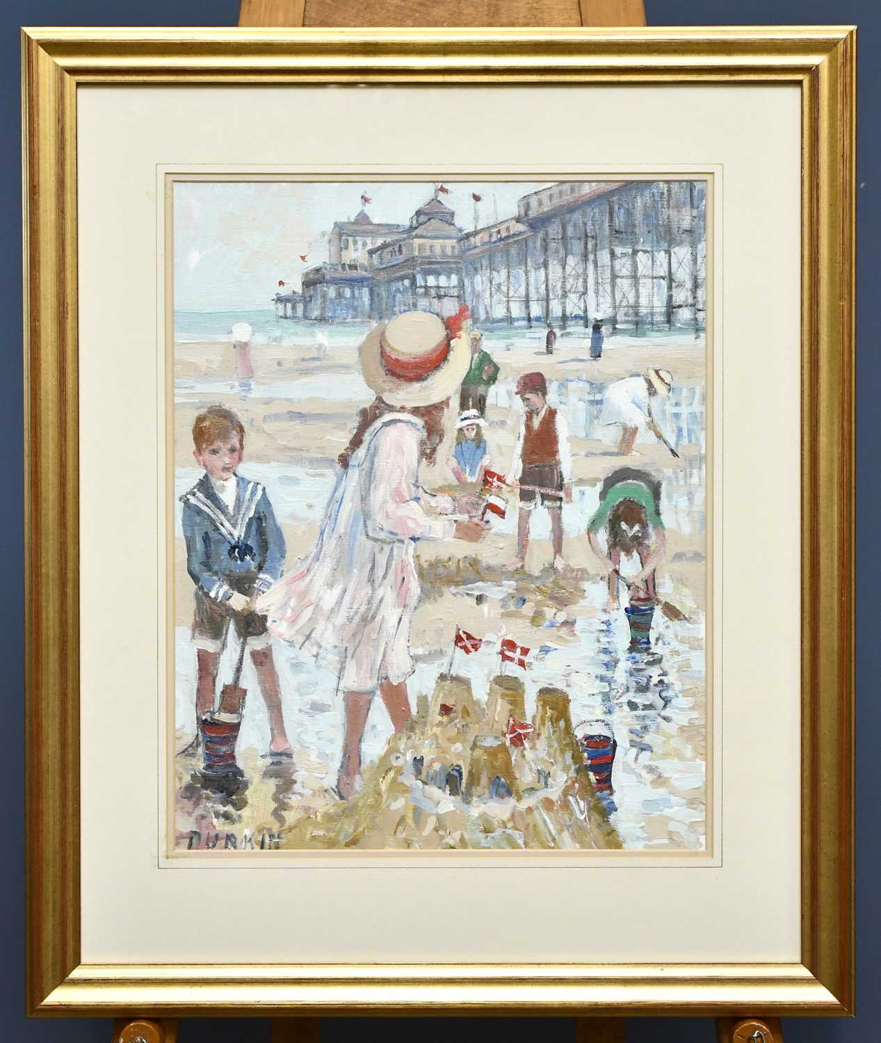 Lot 1850 - TOM DURKIN (1928-1990); oil on board,