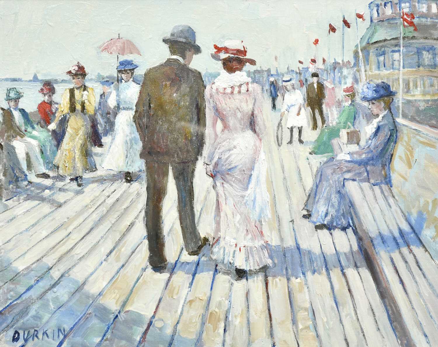 Lot 1852 - TOM DURKIN (1928-1990); oil on board,