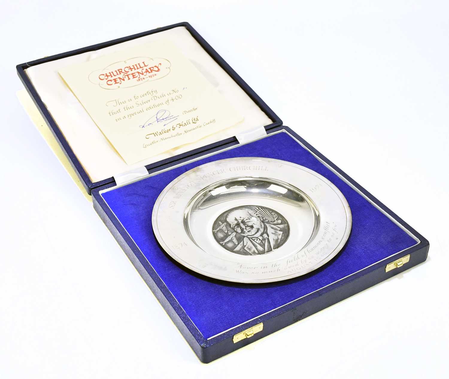 Lot 1123 - An Elizabeth II hallmarked silver alms dish,