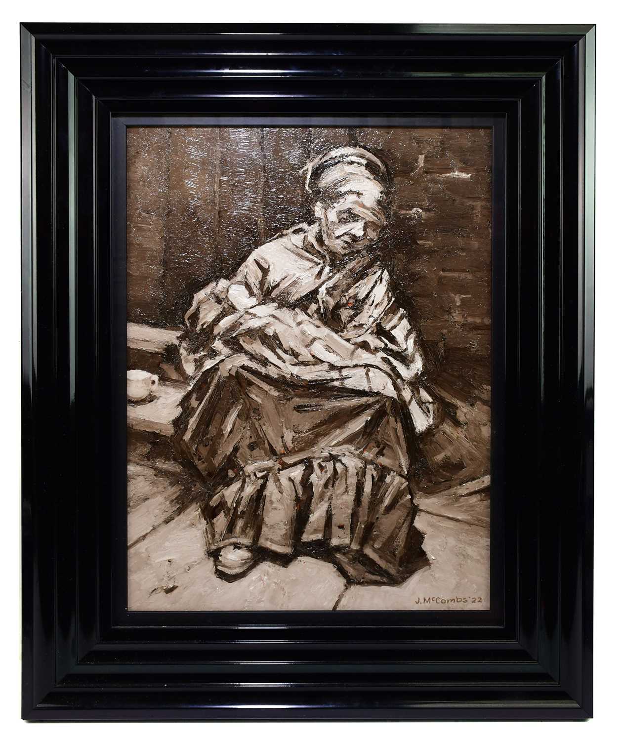 Lot 1859 - JOHN MCCOMBS (born 1943); oil on board,
