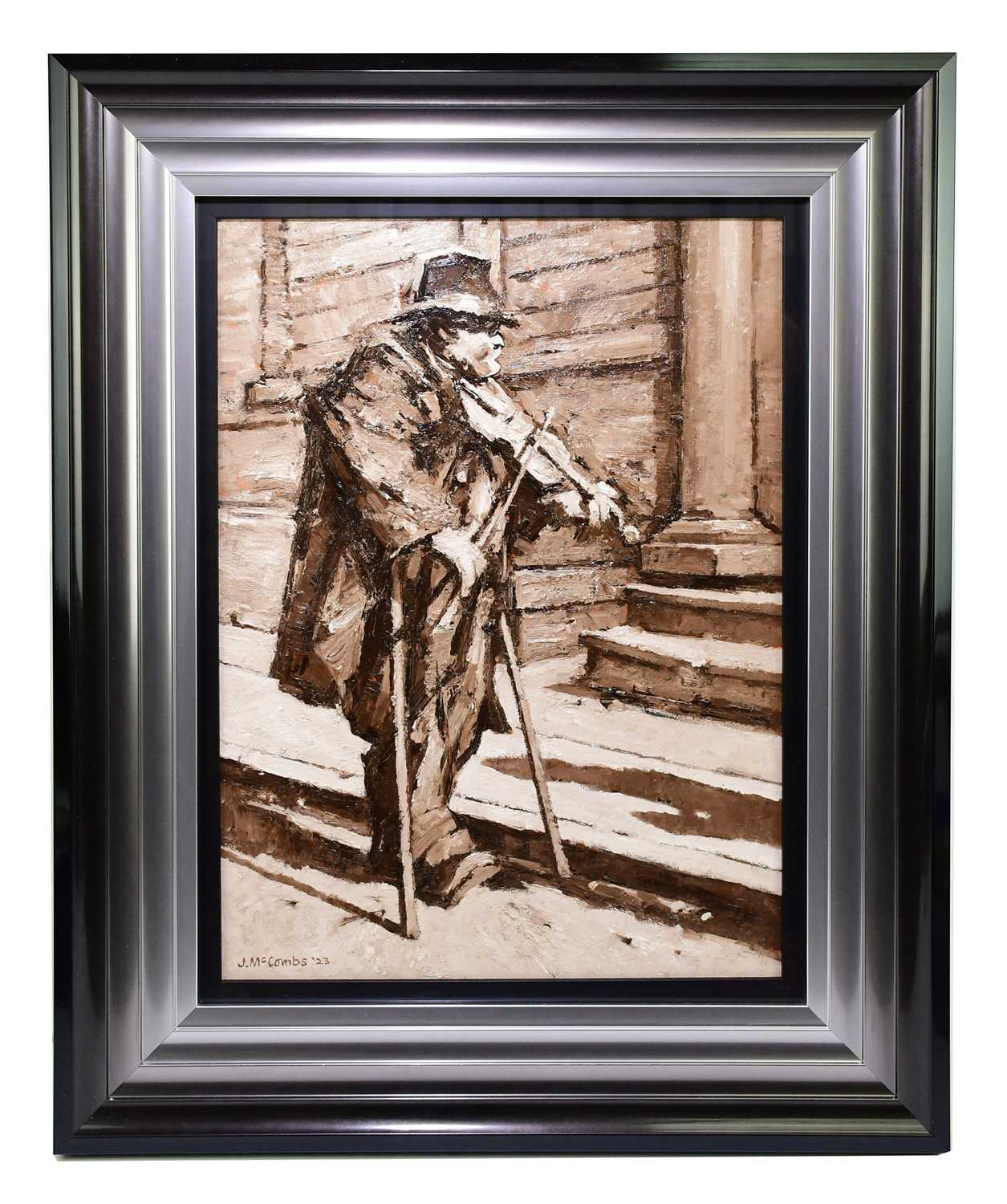 Lot 1860 - JOHN MCCOMBS (born 1943); oil on board,