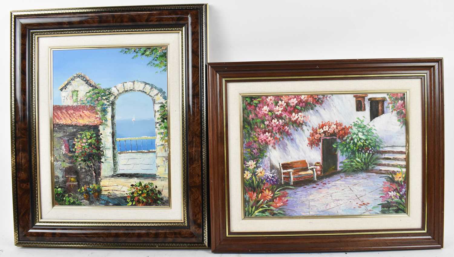 Lot 141 - A modern acrylic on canvas Continental view,