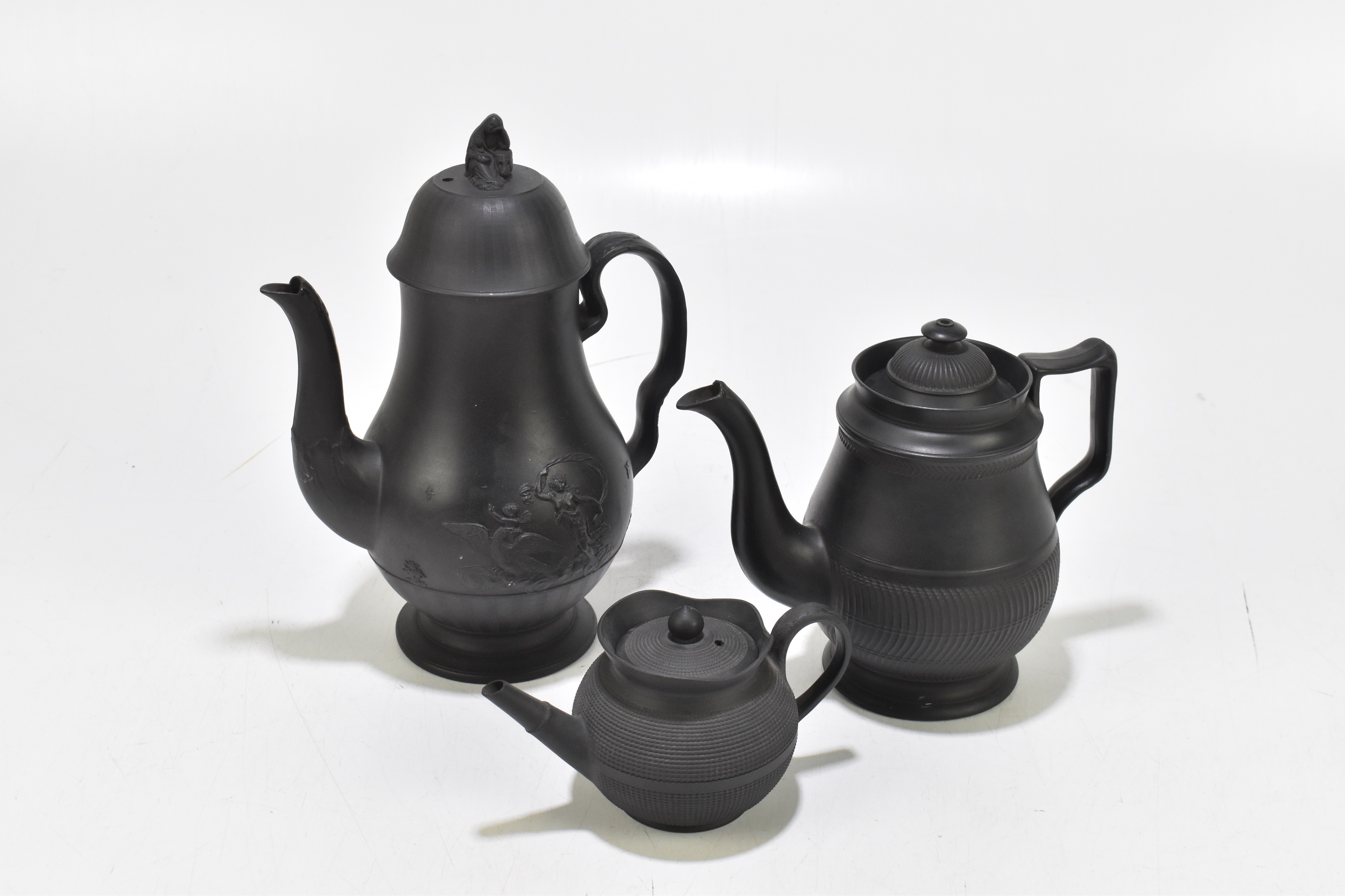 Lot 568 - A late 18th century black basalt ware coffee